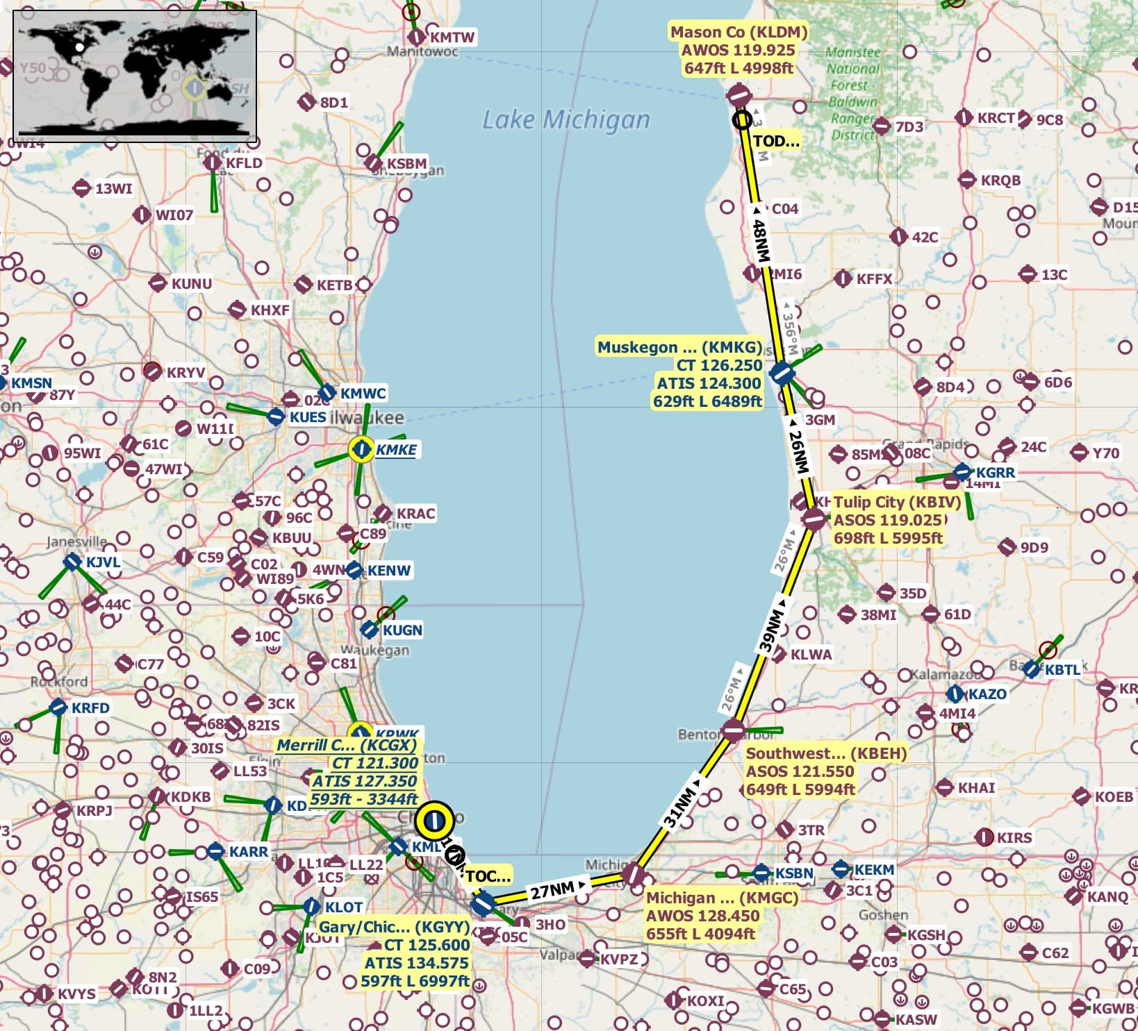 Aussie Group Flights Team: Classic Aircraft - Beech 18: Lake Michigan ...