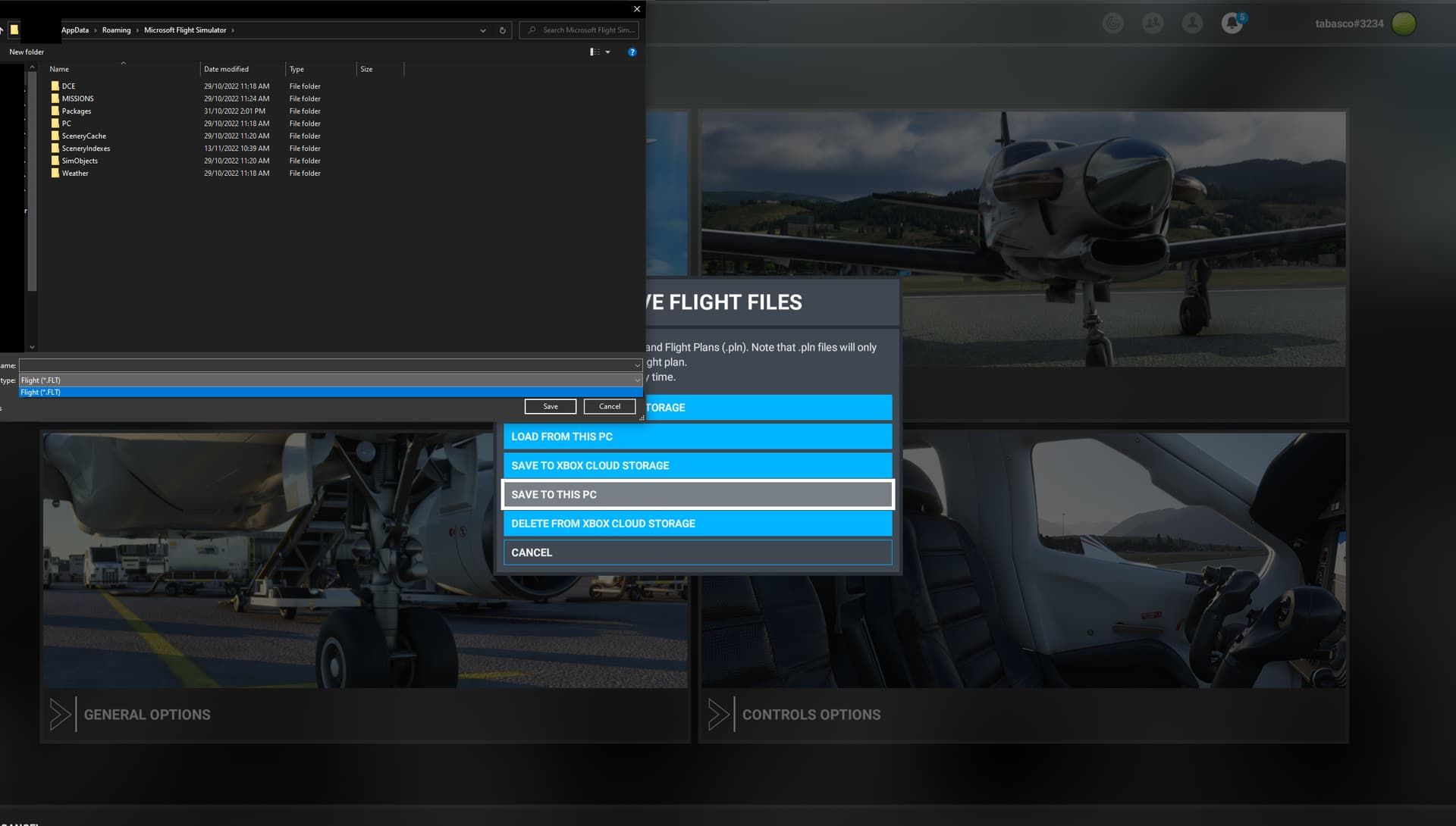 Cannot save .PLN files - User Interface & Activities - Microsoft Flight Simulator Forums