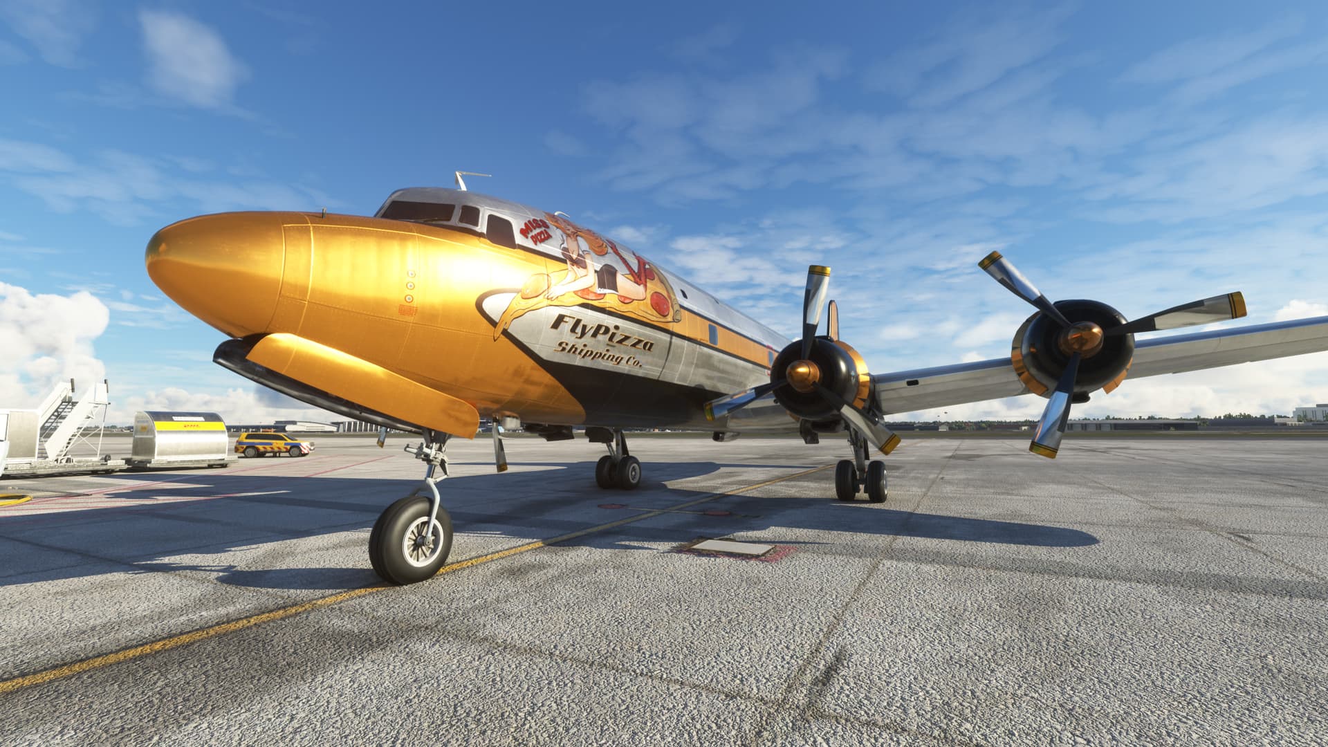 [RELEASE] PMDG DC-6A FlyPizza Livery | simtom - 3rd Party Product ...