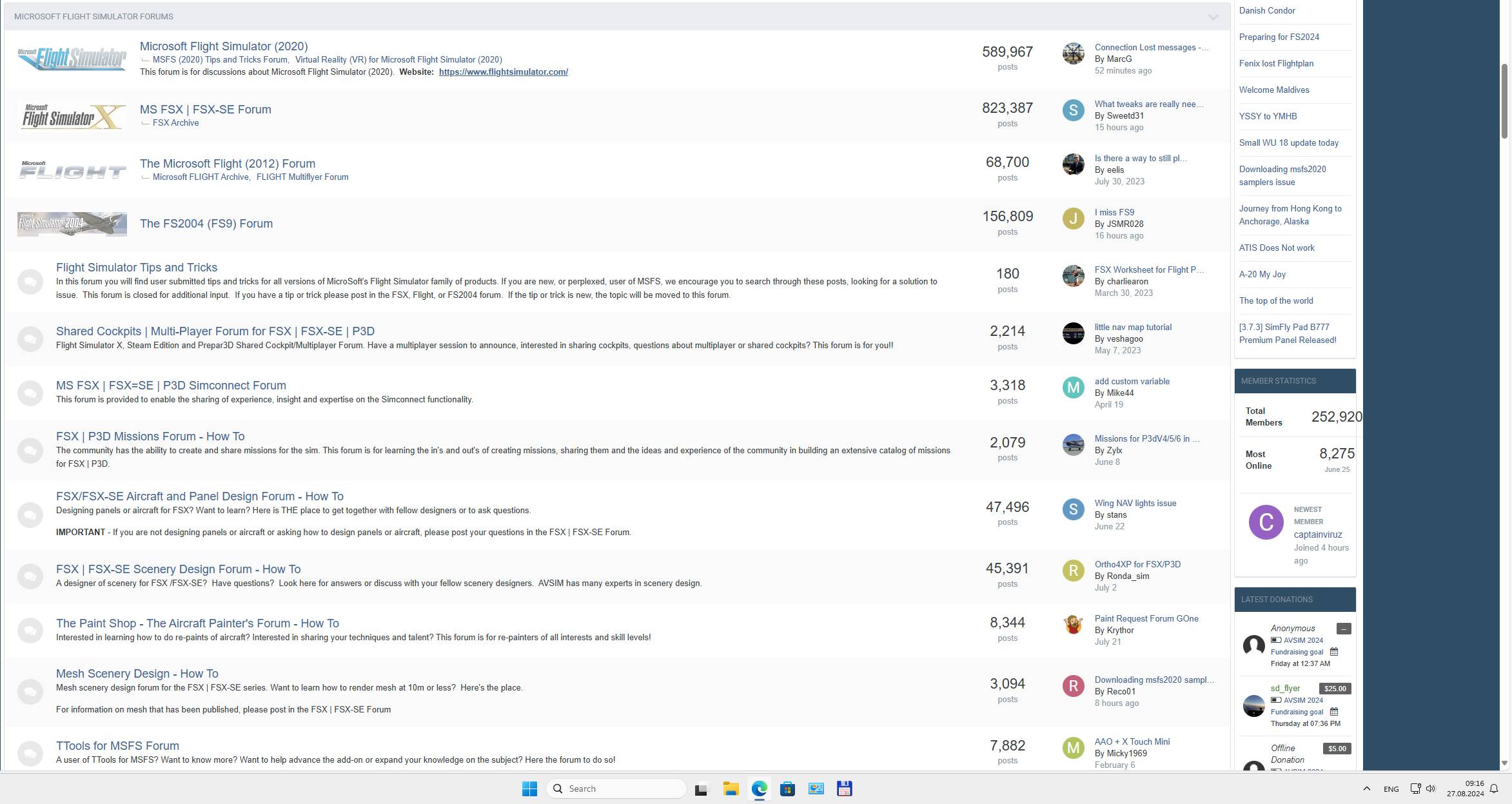 Is AVSIM down today 8-26-2024? - General Discussion - Microsoft Flight Simulator Forums