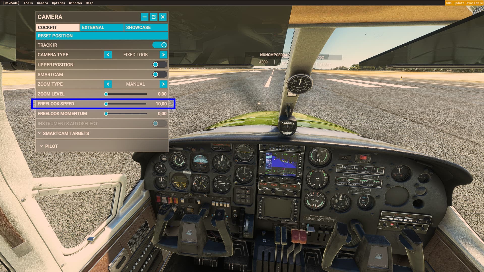 Camera freelook speed - User Interface & Activities - Microsoft Flight ...