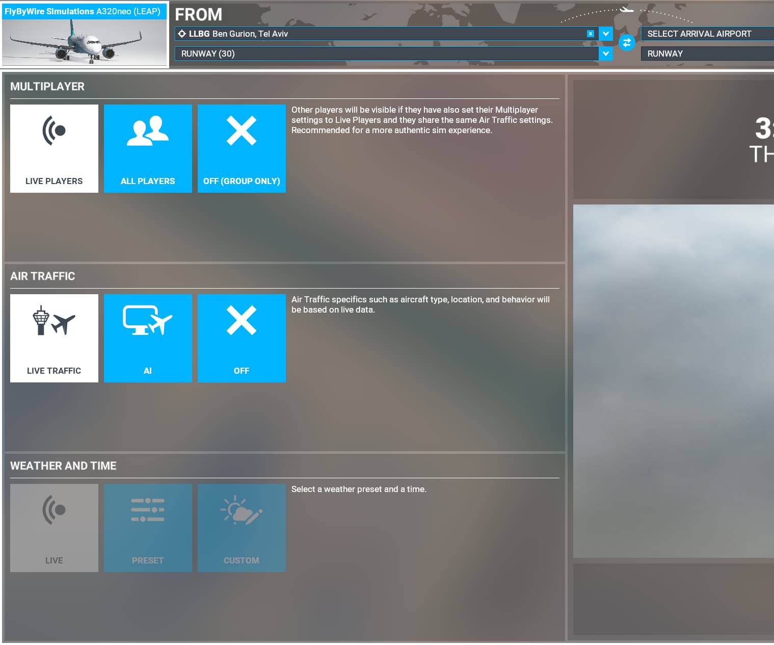 Cant choose a weather preset or enable live weather - Weather & Live ...