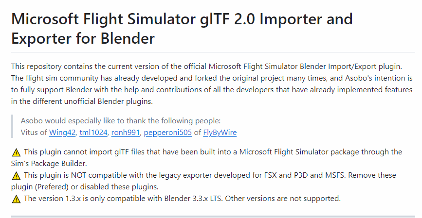Trouble with AsoboStudio/glTF-Blender-IO-MSFS - Tools & Utilities - Microsoft Flight Simulator ...