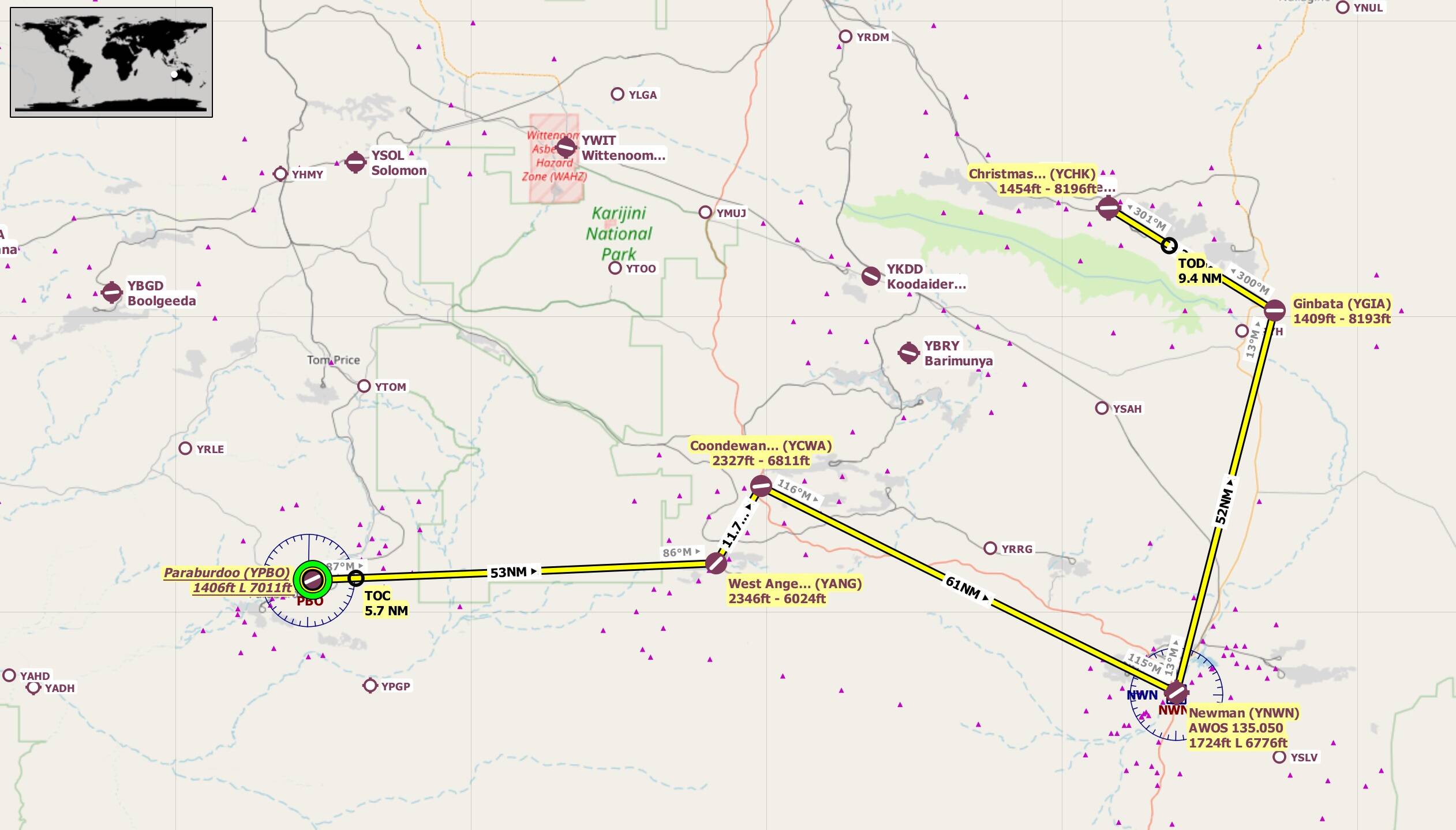 Aussie Group Flights Team: VATSIM VFR - Paraburdoo to Christmas Creek ...