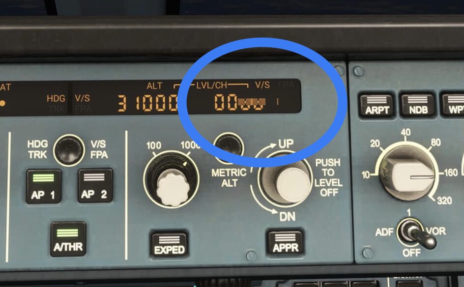 A320 vertical speed display blurred on last 2 digit after sim update 6 ...