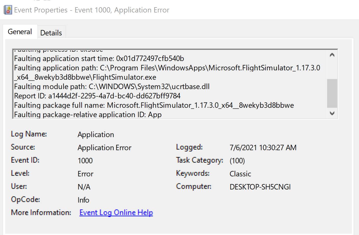 Crash to desktop without error message - #4338 by Skandinavian941 - Resolved - Microsoft Flight ...