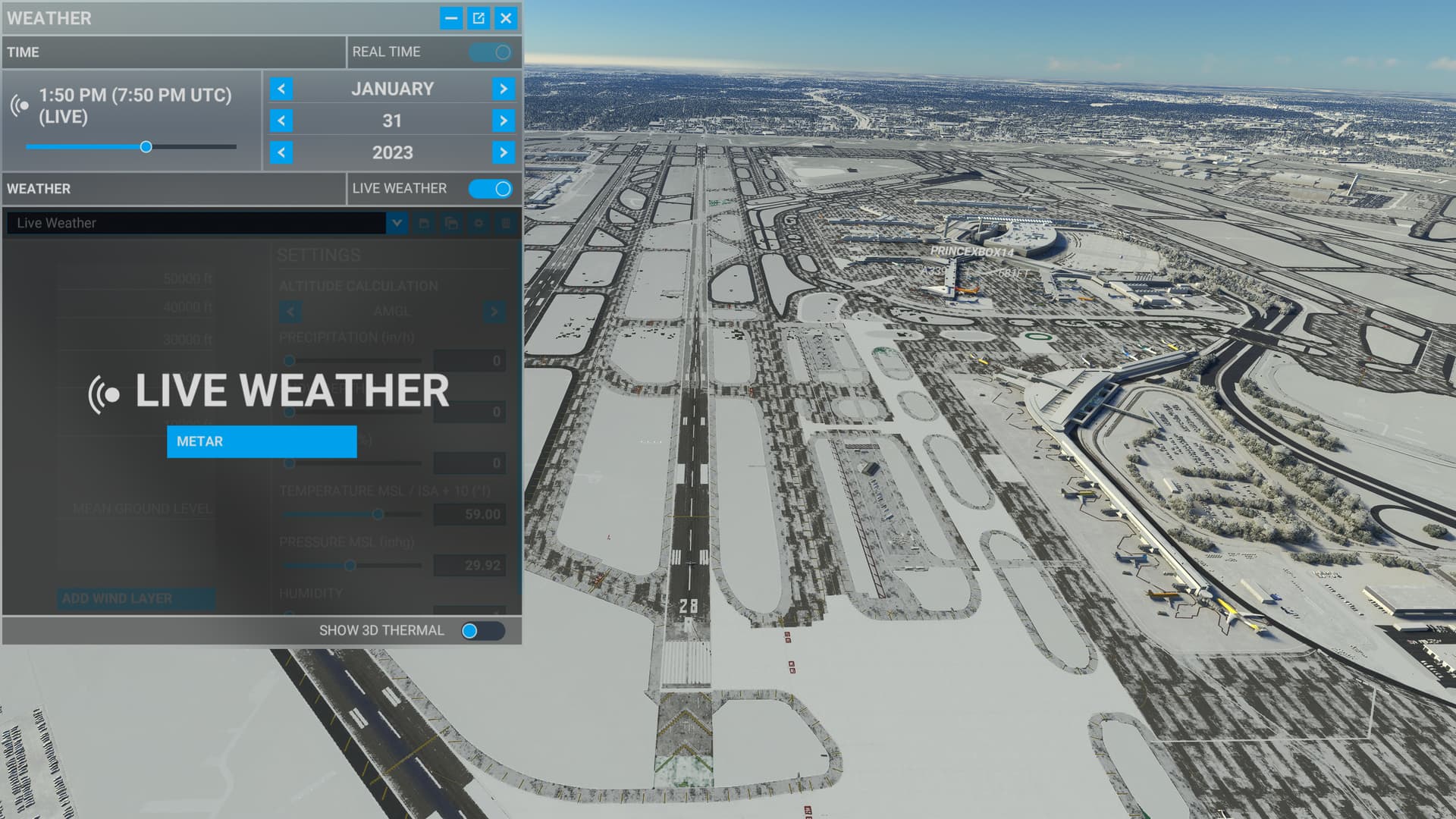 Post AAU1, airport tarmacs, taxiways, and runways still covered in snow ...