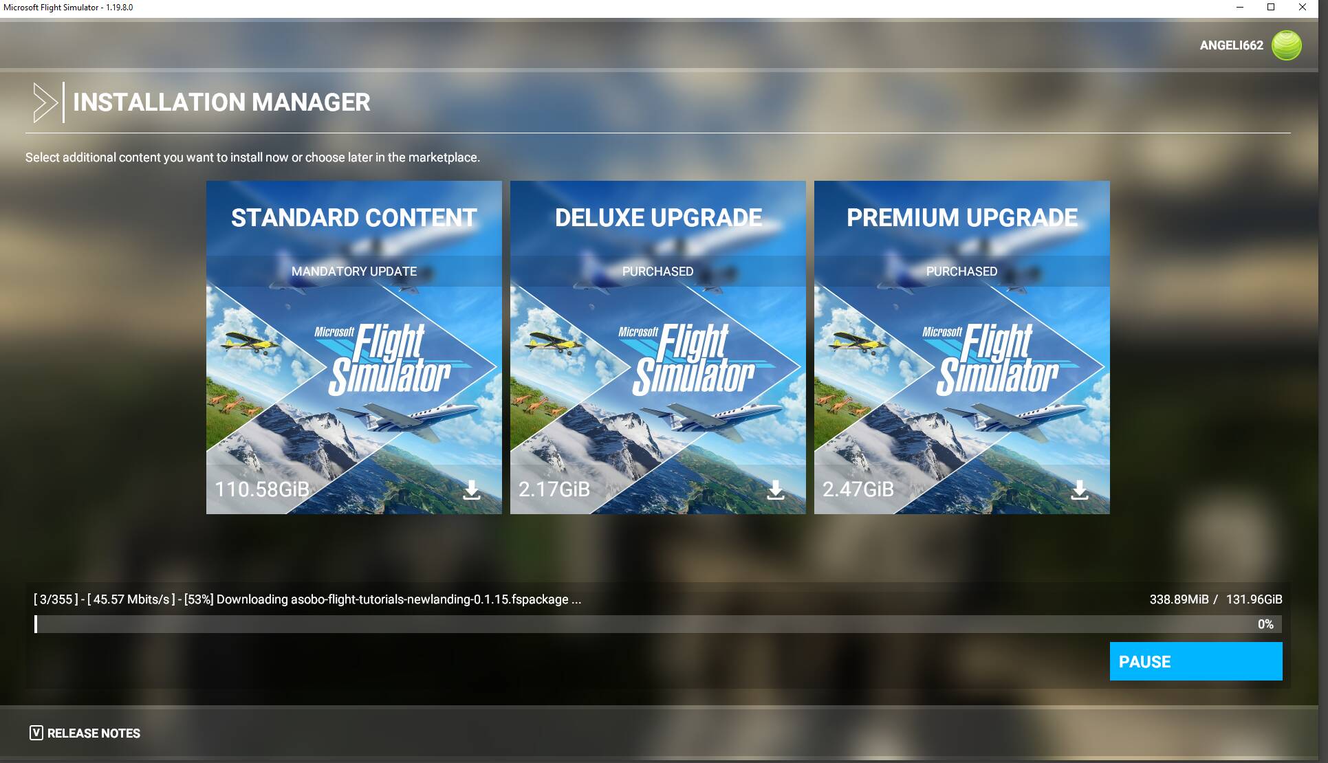 Download sizes up to 130GB - General Discussion - Microsoft Flight ...