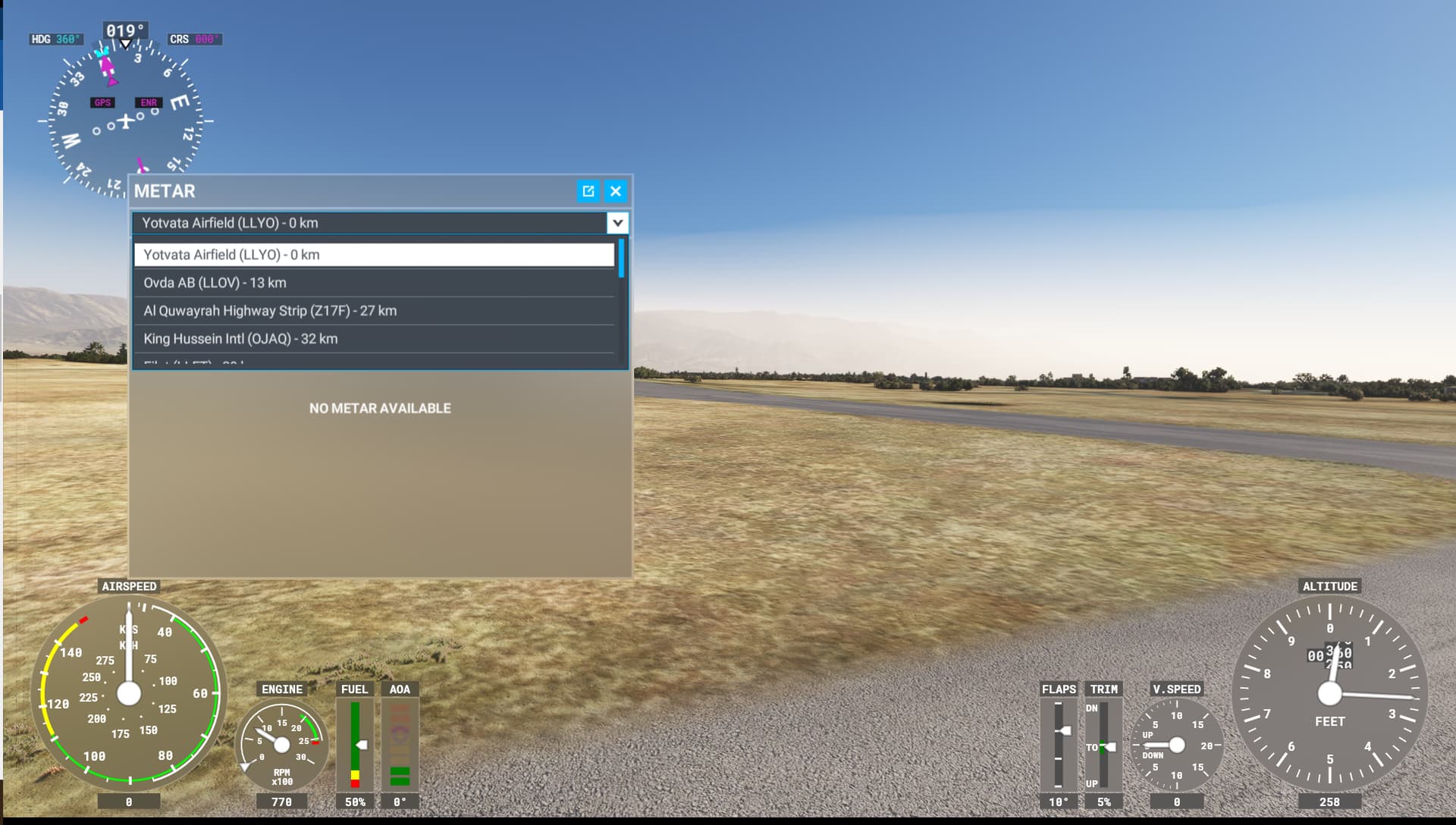 Always fog in LLER but isn't in real life and also in the Metar ...