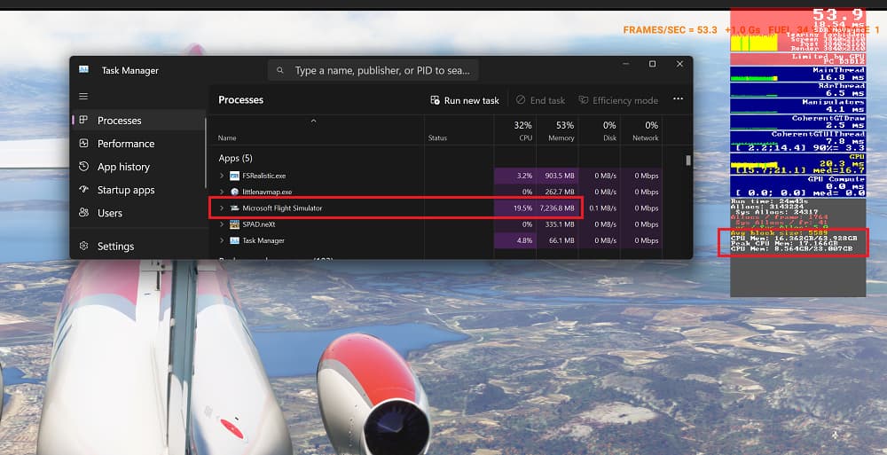 Different graphics with various aircraft - Install, Performance ...
