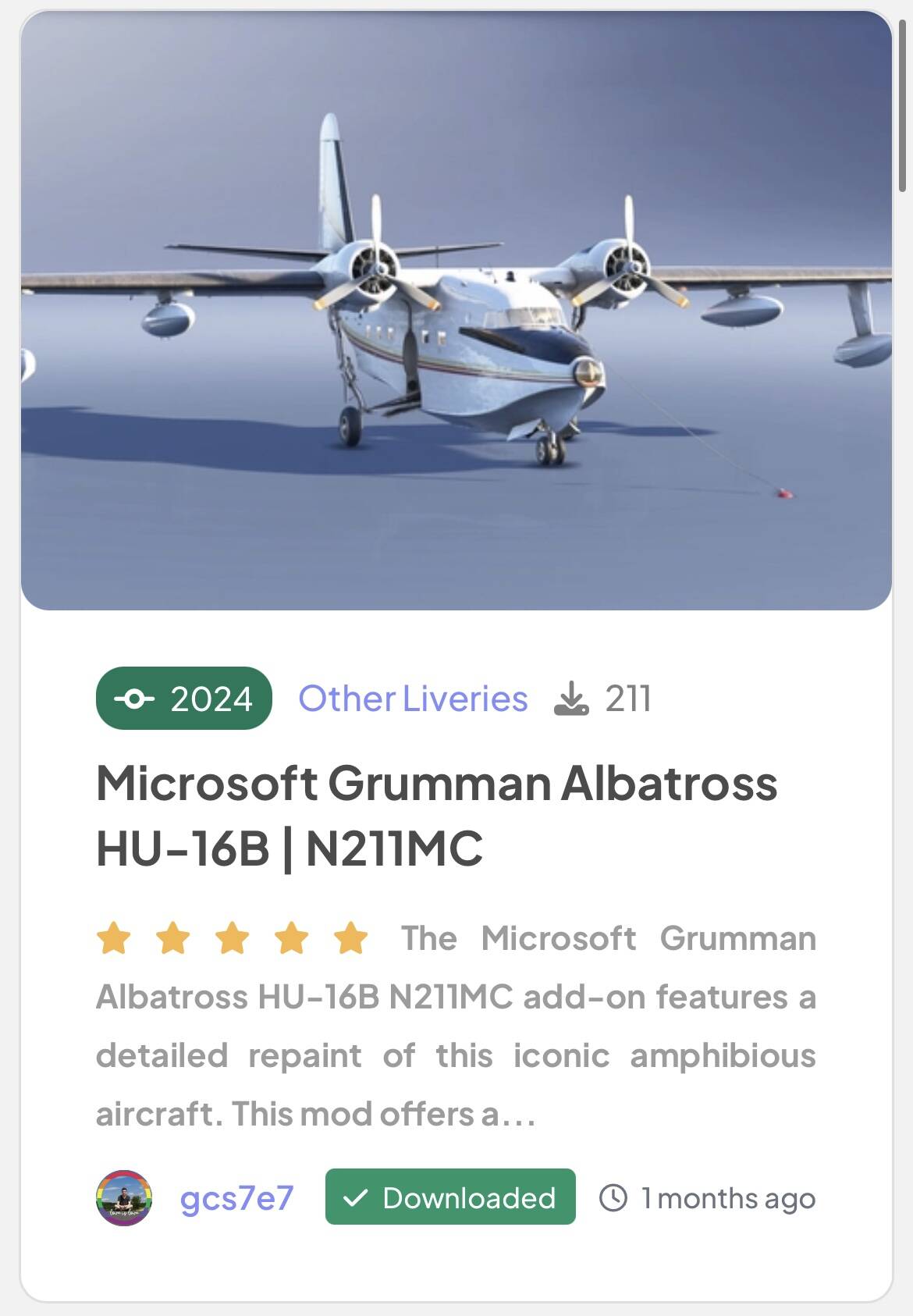 Grumman Albatross HU-16/G111 Thread - Page 24 - Aircraft - Microsoft Flight Simulator Forums