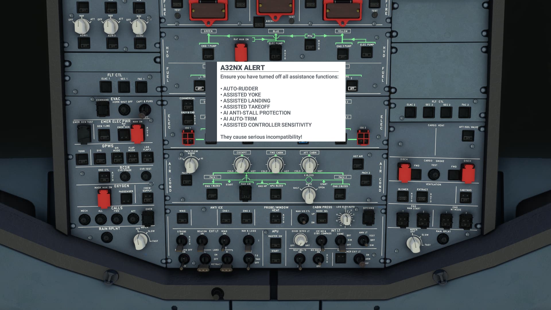Fbw a320nx alert message - Aircraft - Microsoft Flight Simulator Forums