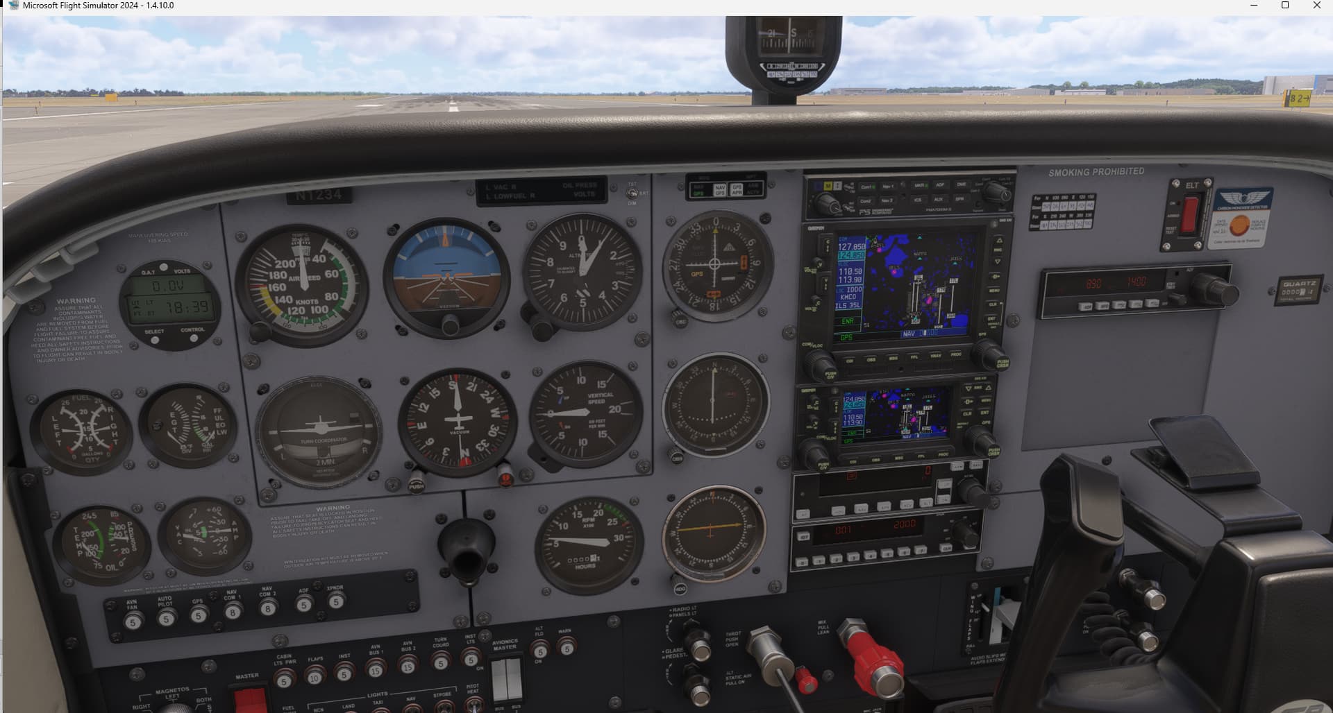 Asobo default steam gauge 172 MSFS2024 version is not displaying the ...