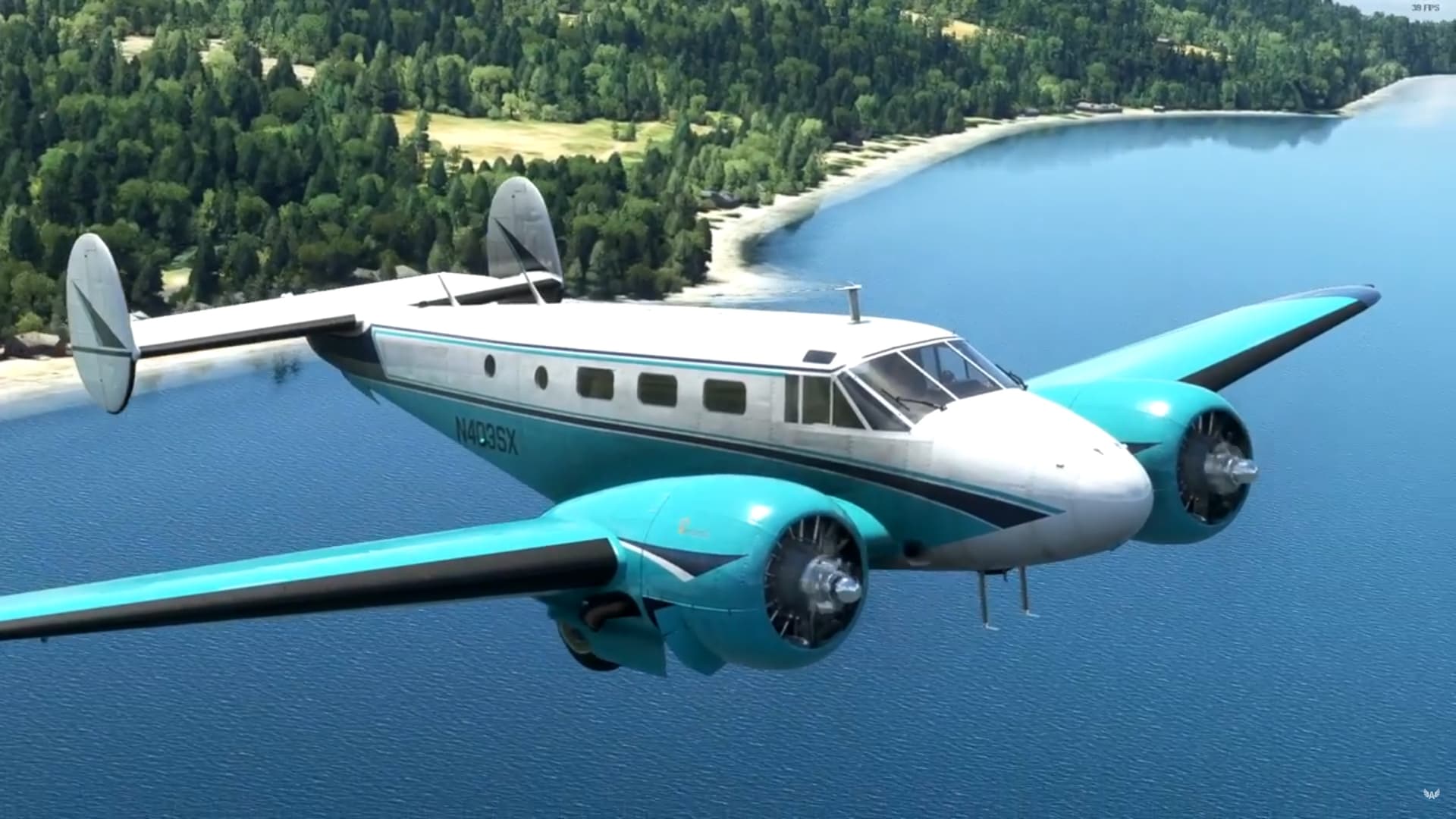 Aussie Group Flights Team: Classic Aircraft - Beech 18: Lake Michigan ...