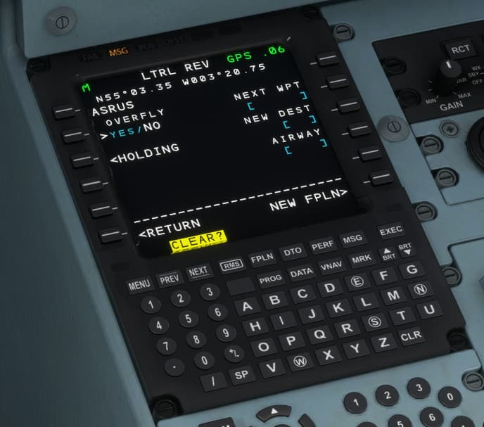 ATR - Inserting waypoint into FMS can lead to strange issue where a discontinuity is actually ...