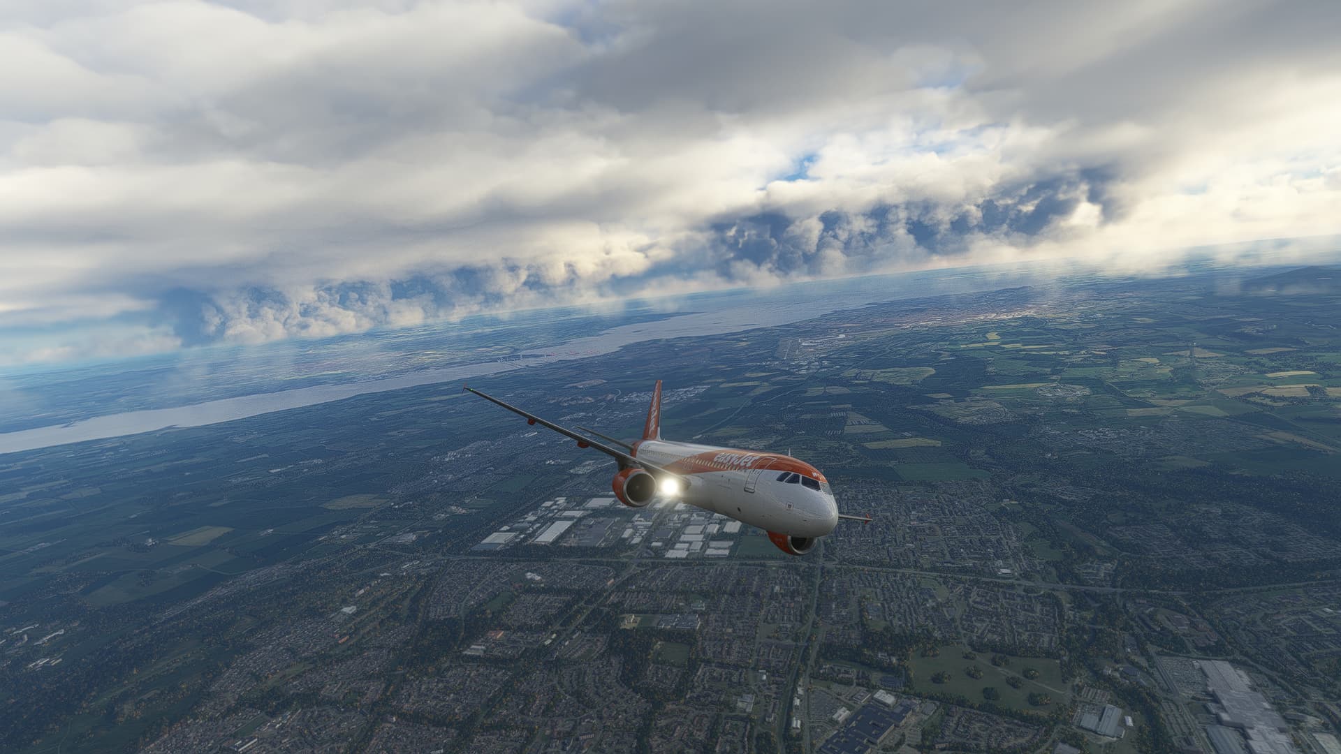 This sim never fails to amaze me.... Hightailing it out of EGPH ...