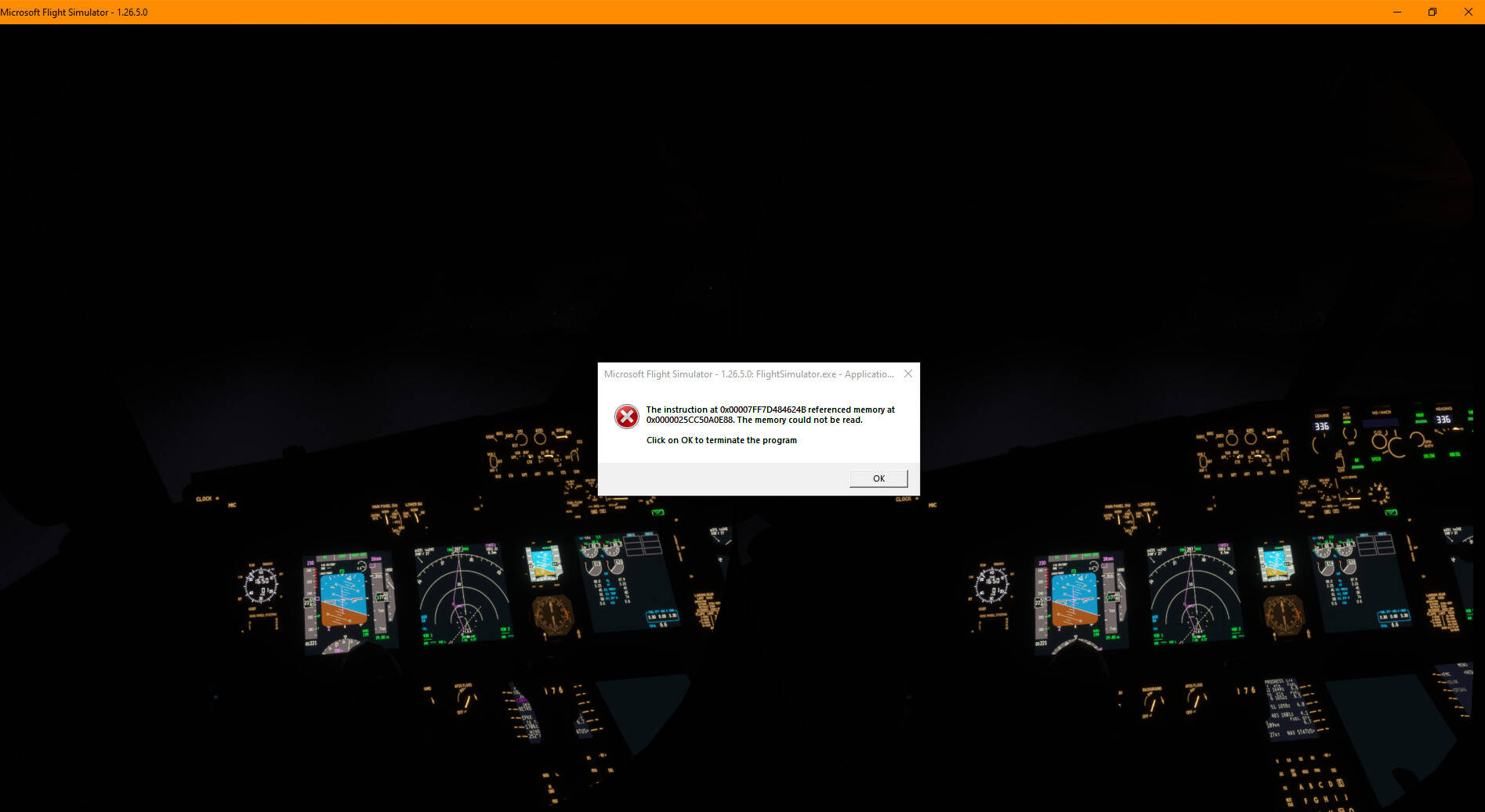 MSFS Application Error - memory could not be read - CTDs - Microsoft Flight Simulator Forums