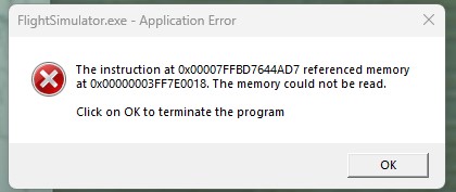 CTD immediately after Fly Now - Crashes (CTDs) - Microsoft Flight Simulator Forums