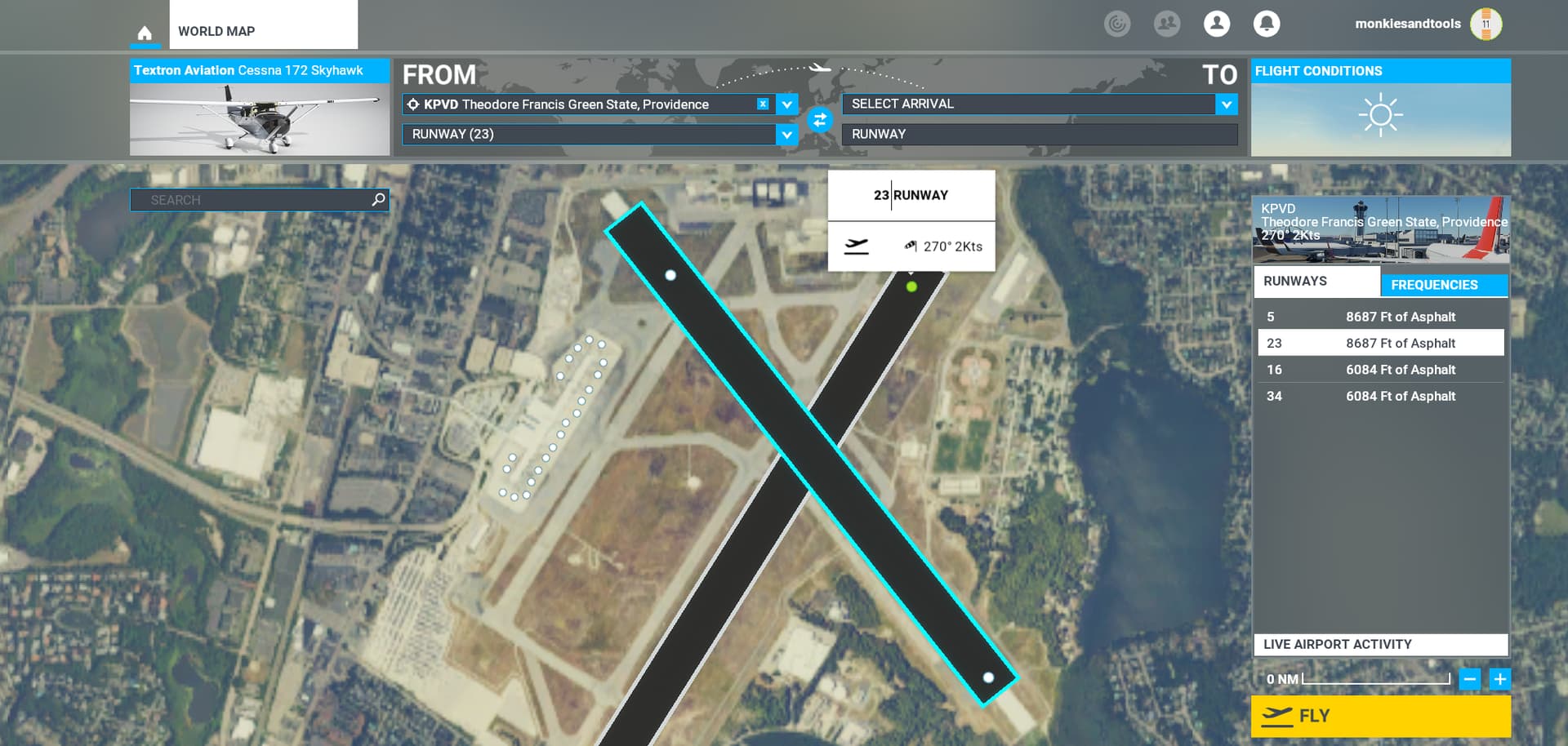World Map Overiding runway selection - User Interface & Activities ...