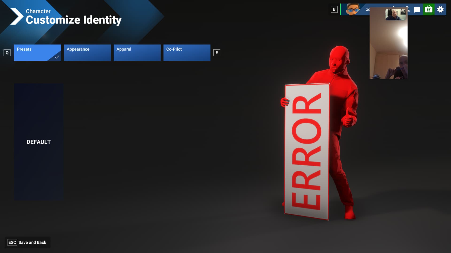 Red Error Man Customize Identity screen - Miscellaneous - Microsoft ...