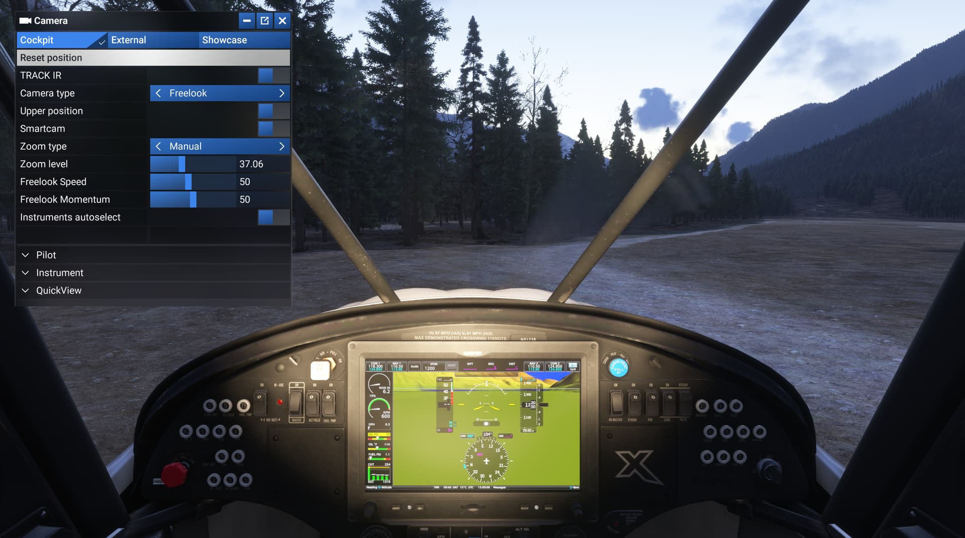 "Pilot" view in cockpit mode loads in ceiling - Aircraft & Systems ...