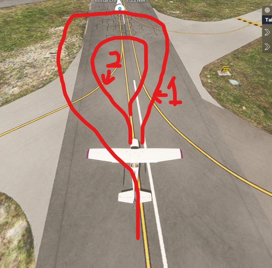 1.2.7.0 asobo Cessna 172 steering 1200 rpm rudder brake slow turn small ...