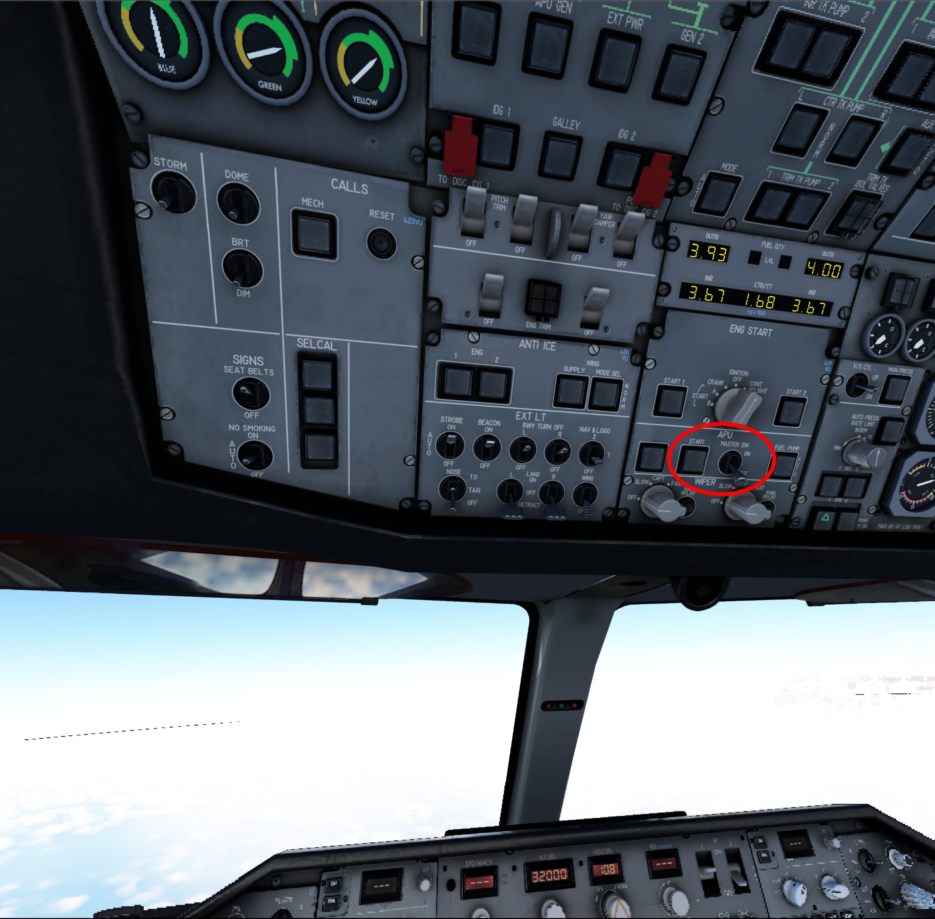 Airbus A310 Cockpit Instruments