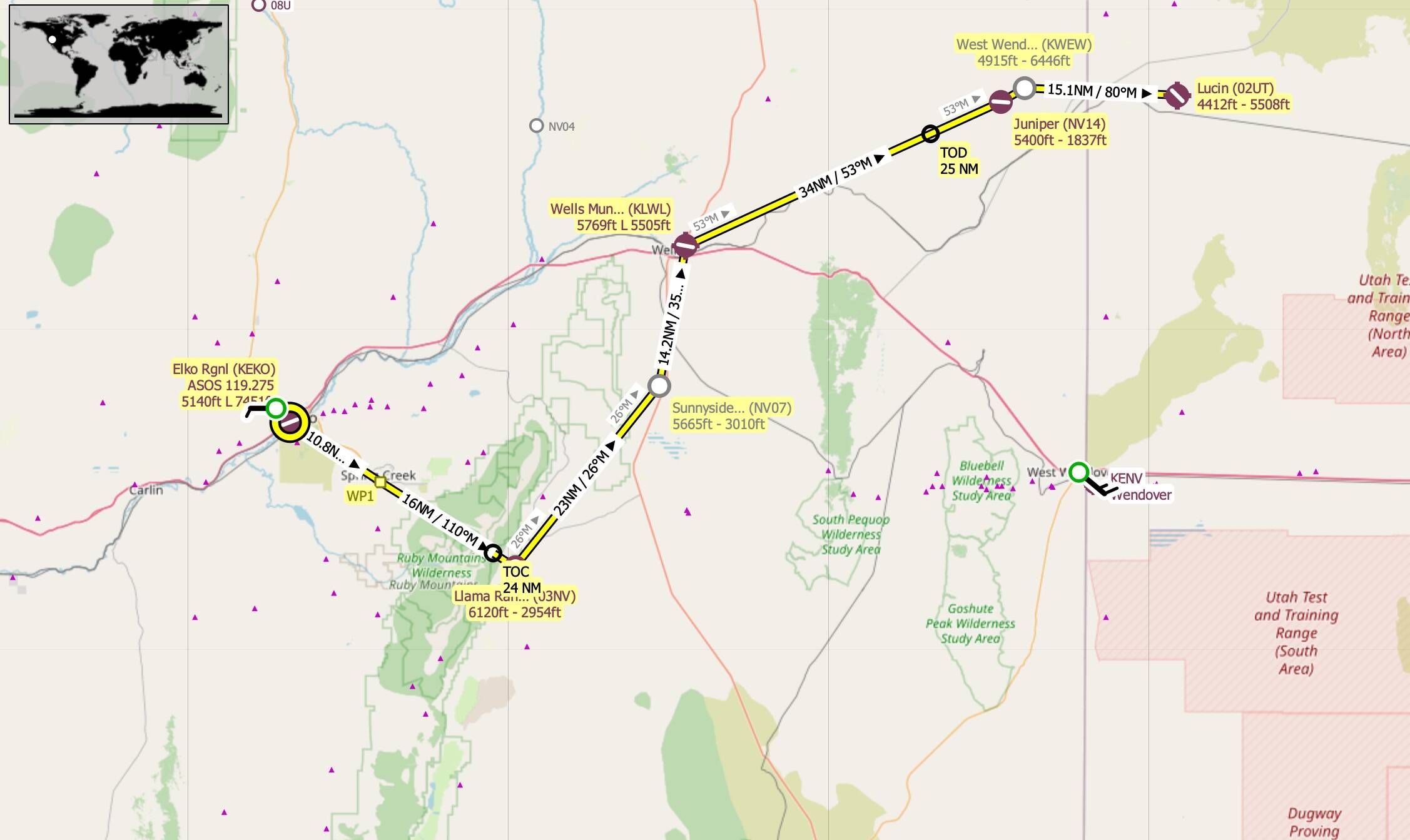 Aussie Group Flights Team: Tiger Moth USA - Elko Rgnl to Lucin ...