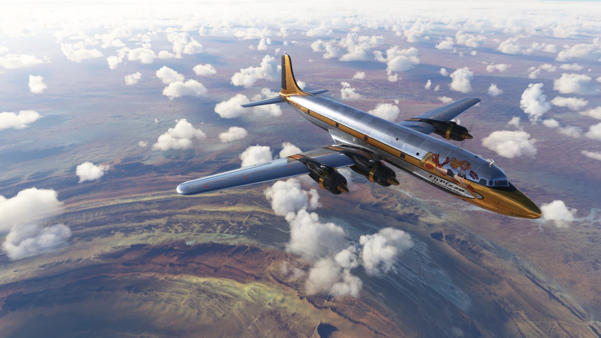 [RELEASE] PMDG DC-6A FlyPizza Livery | simtom - 3rd Party Product ...