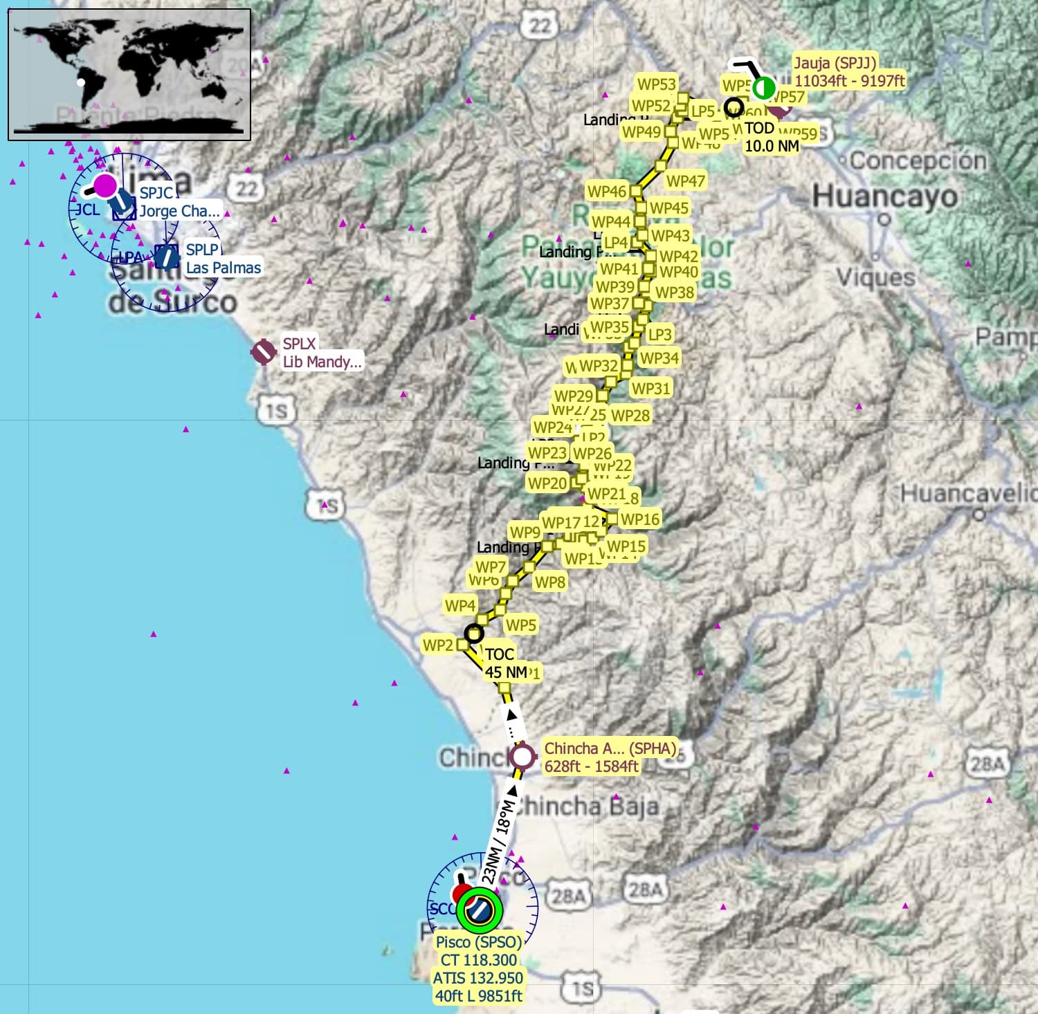 Aussie Group Flights Team: Bush Flight - Andes: Pisco to Jauja ...