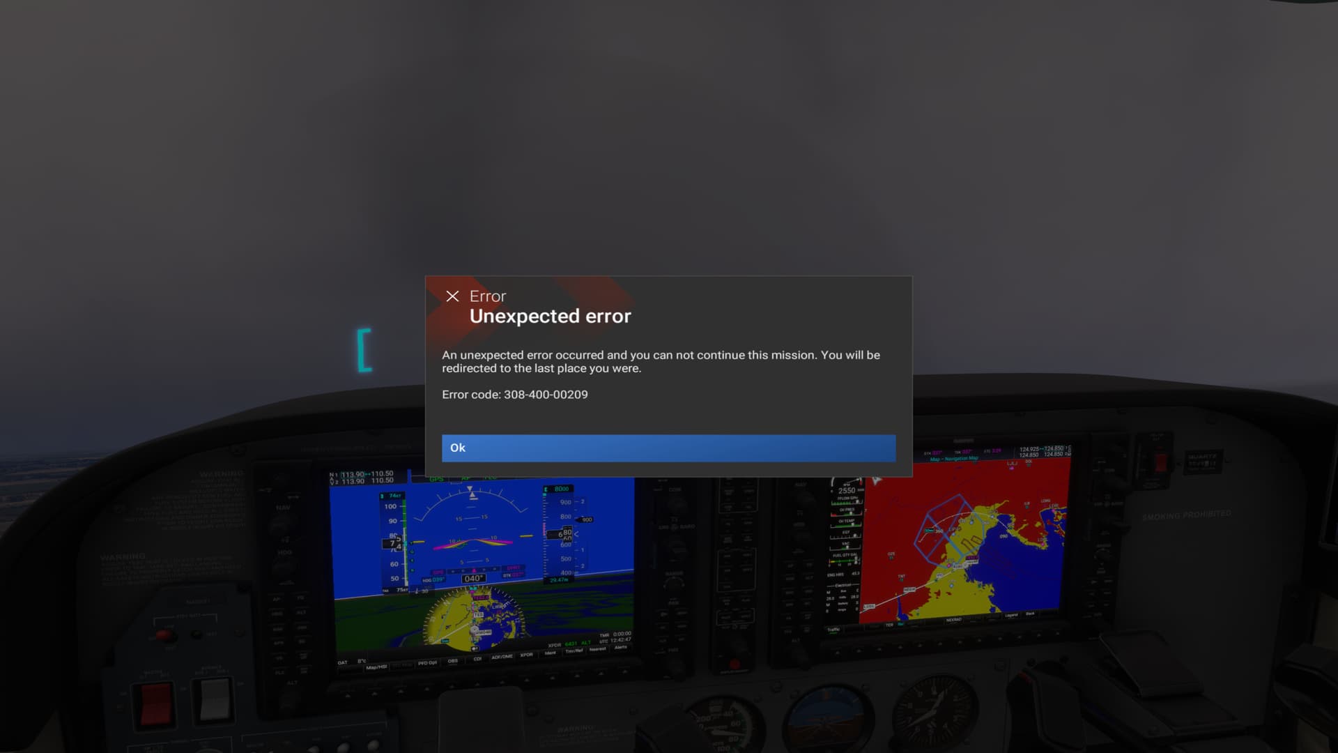 Mission - Unexpected error occurred - Error Code: 309-400-00201 - User ...