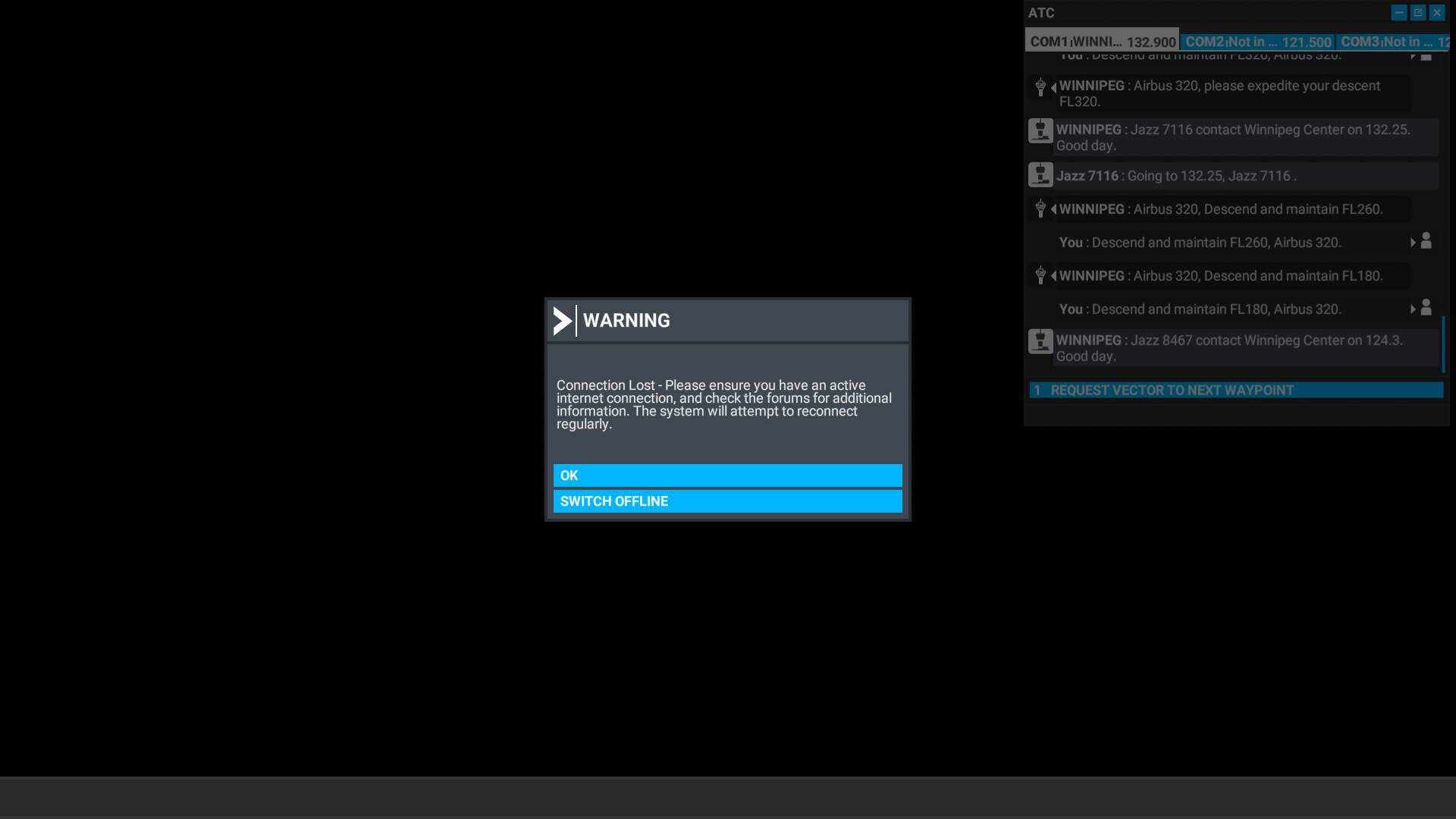 Too intrusive "Connection lost" message - Resolved - Microsoft Flight ...