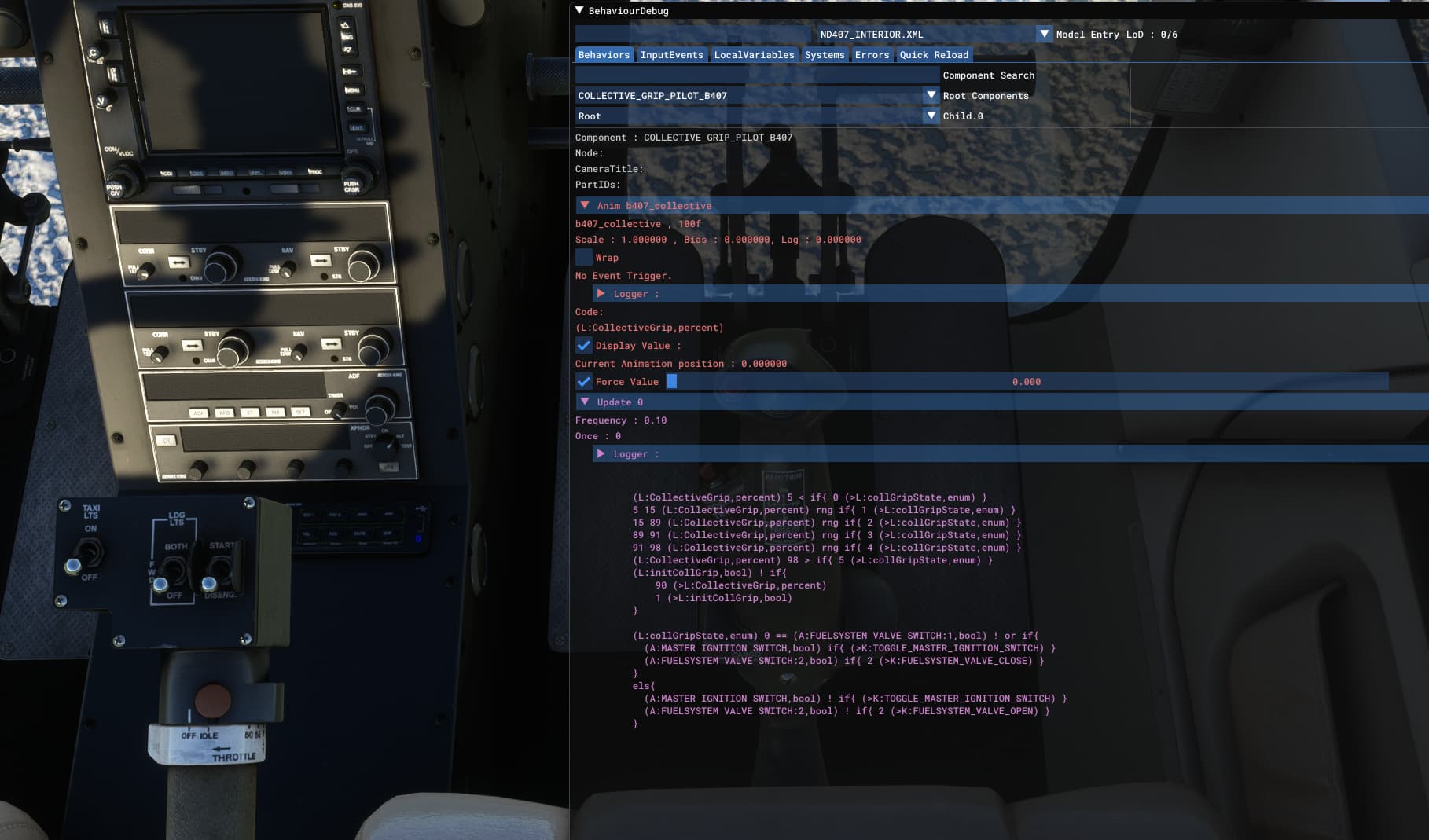 Bell 407 Helicopter Cockpit system and engine shutoff In midflight ...