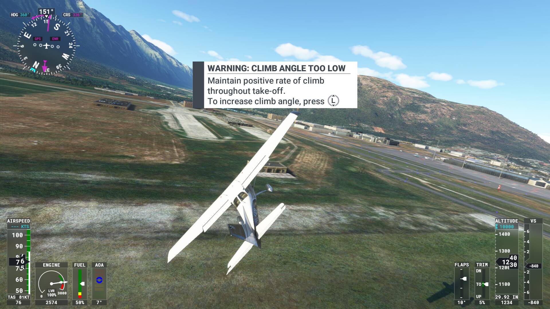 My planes struggle to take off, especially from but not limited to ...