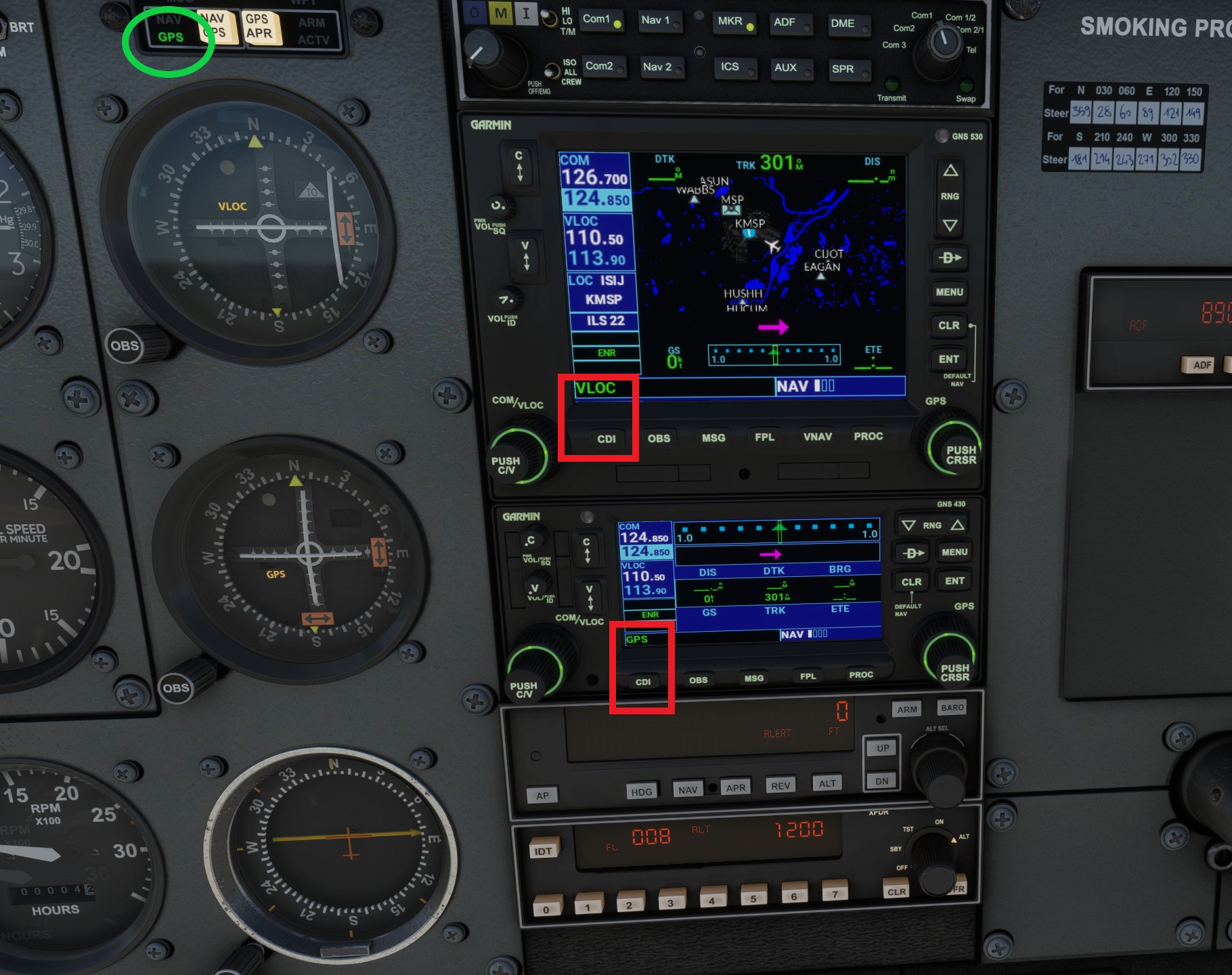 VOR Gauge stuck on either GPS or NAV mode - Aircraft & Systems ...