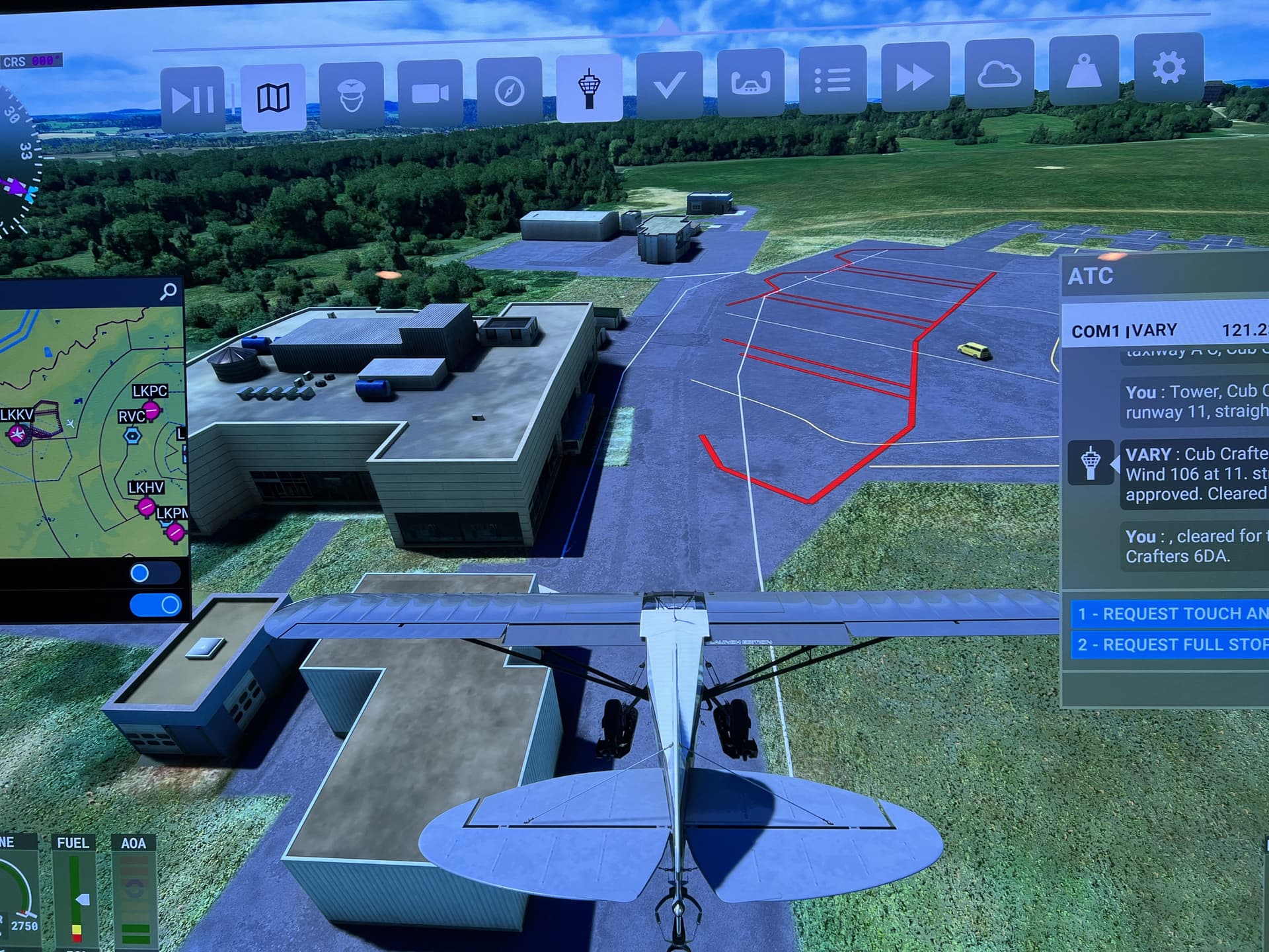 Airport runway in pink… strange structure in the landscape… - Airports ...