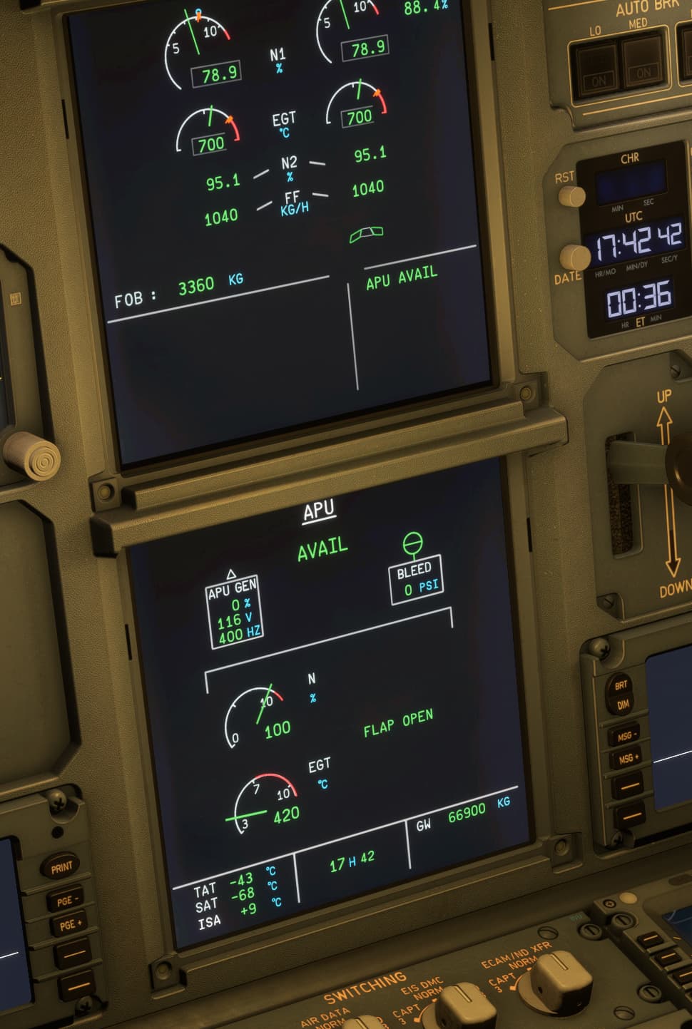 A321 / A320 iniBuilds. APU gets stuck on AVAIL when switching it off ...