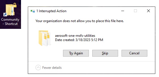Cannot move files from community folder only delete - Install, Performance & Graphics ...