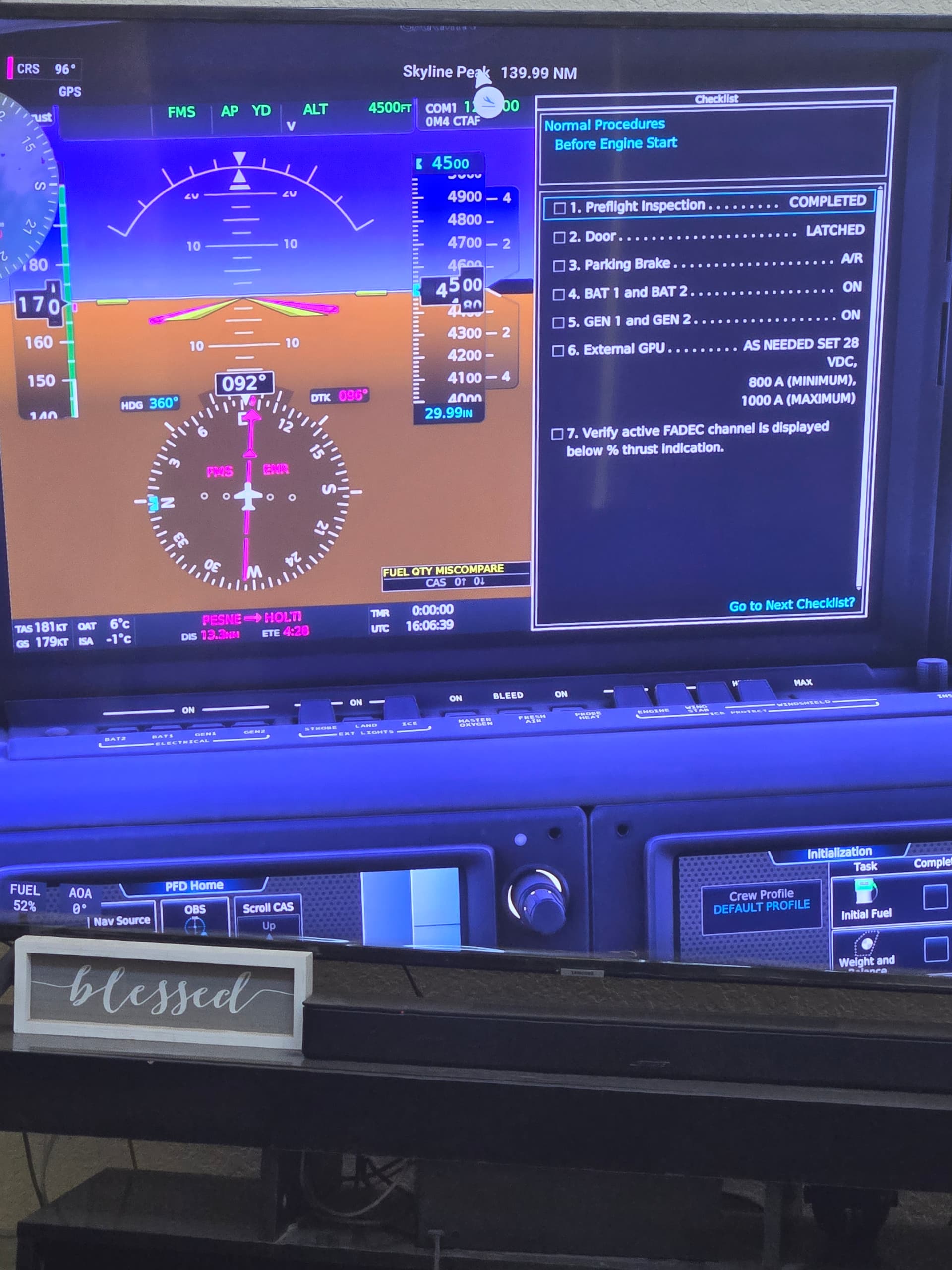 Problems with checklist on G3000 on Vision Jet - Resolved - Microsoft ...