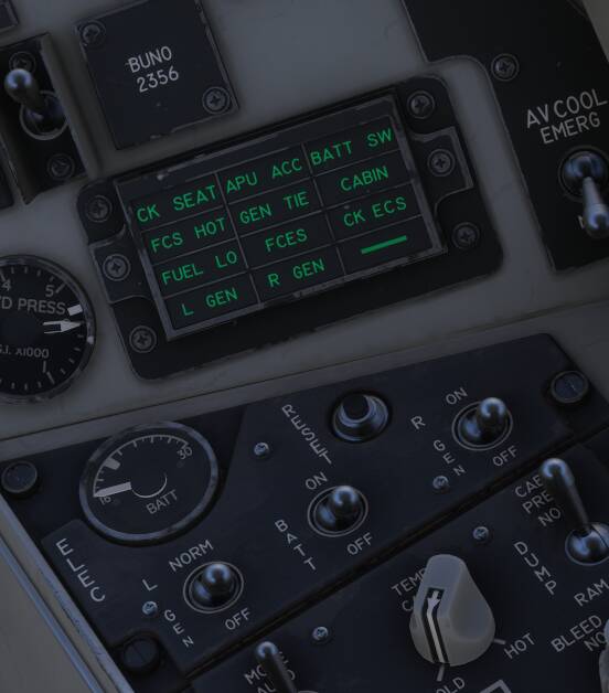 F/A-18E - annunciator panel illuminated without power - Aircraft ...