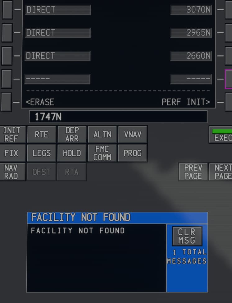 No way to enter custom coordinate waypoints (for example 1550N / 45N10 ...