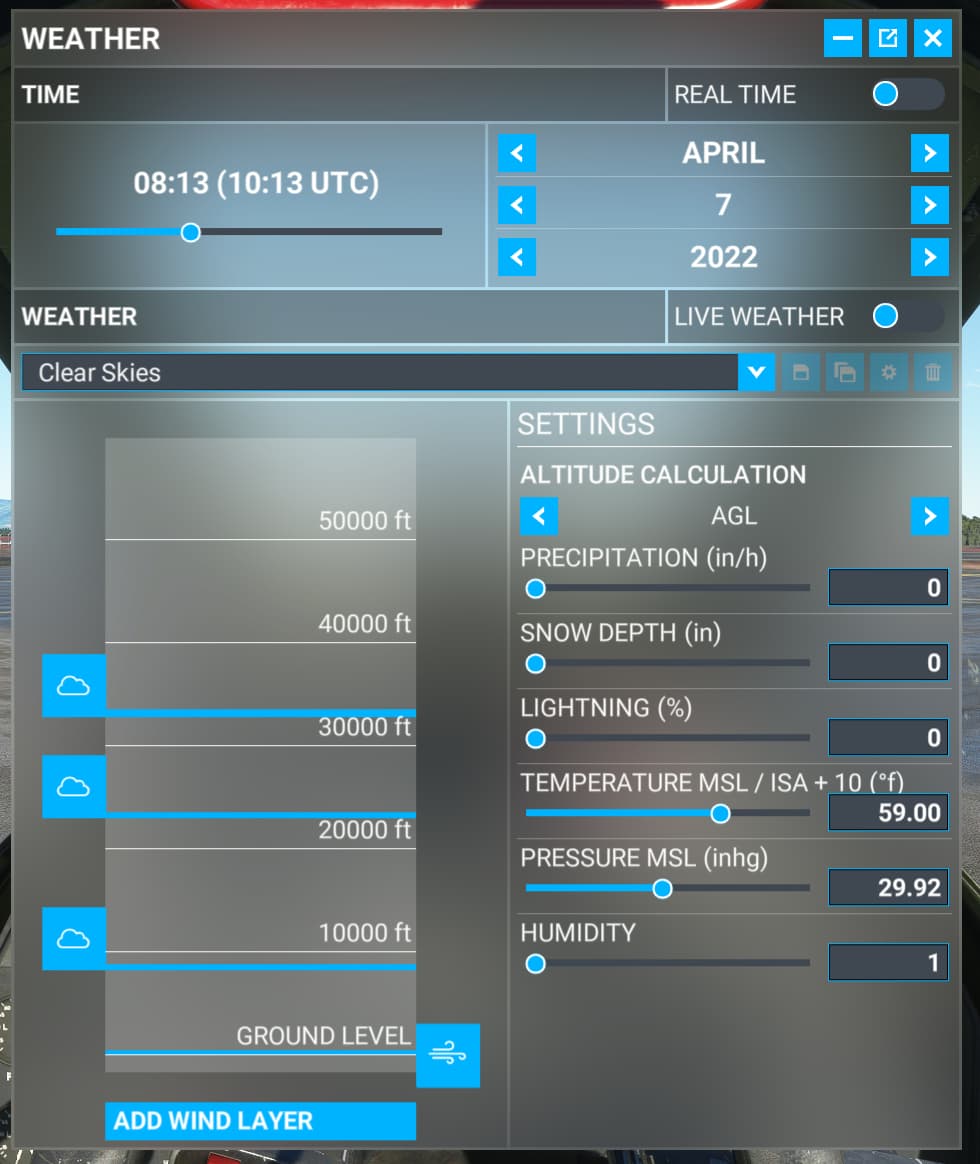 'Display Weather' keybind assignment - Wishlist - Microsoft Flight Simulator Forums