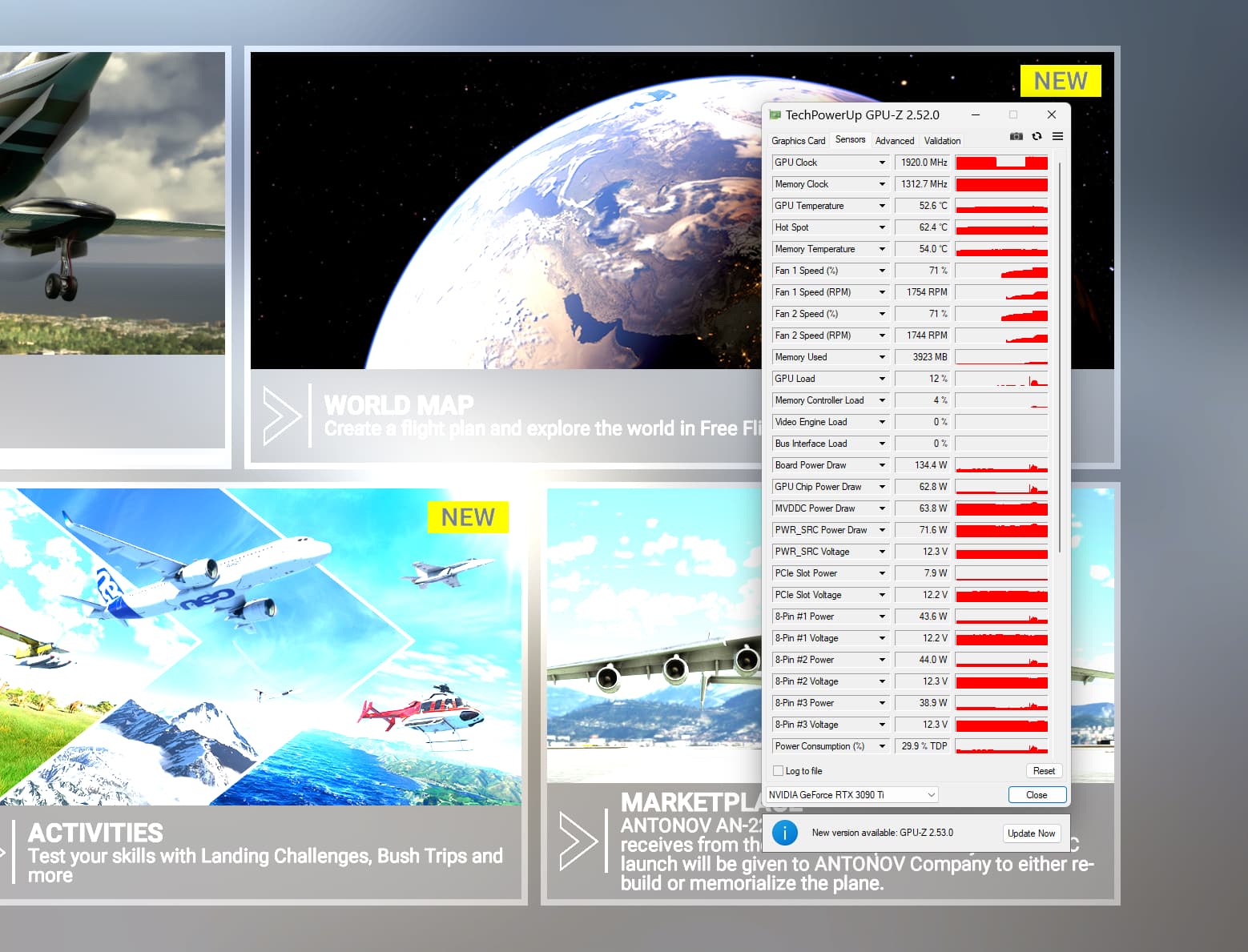 Why is my GPU so BUSY when just setting at this MENU? - Tech Talk - Microsoft Flight Simulator ...
