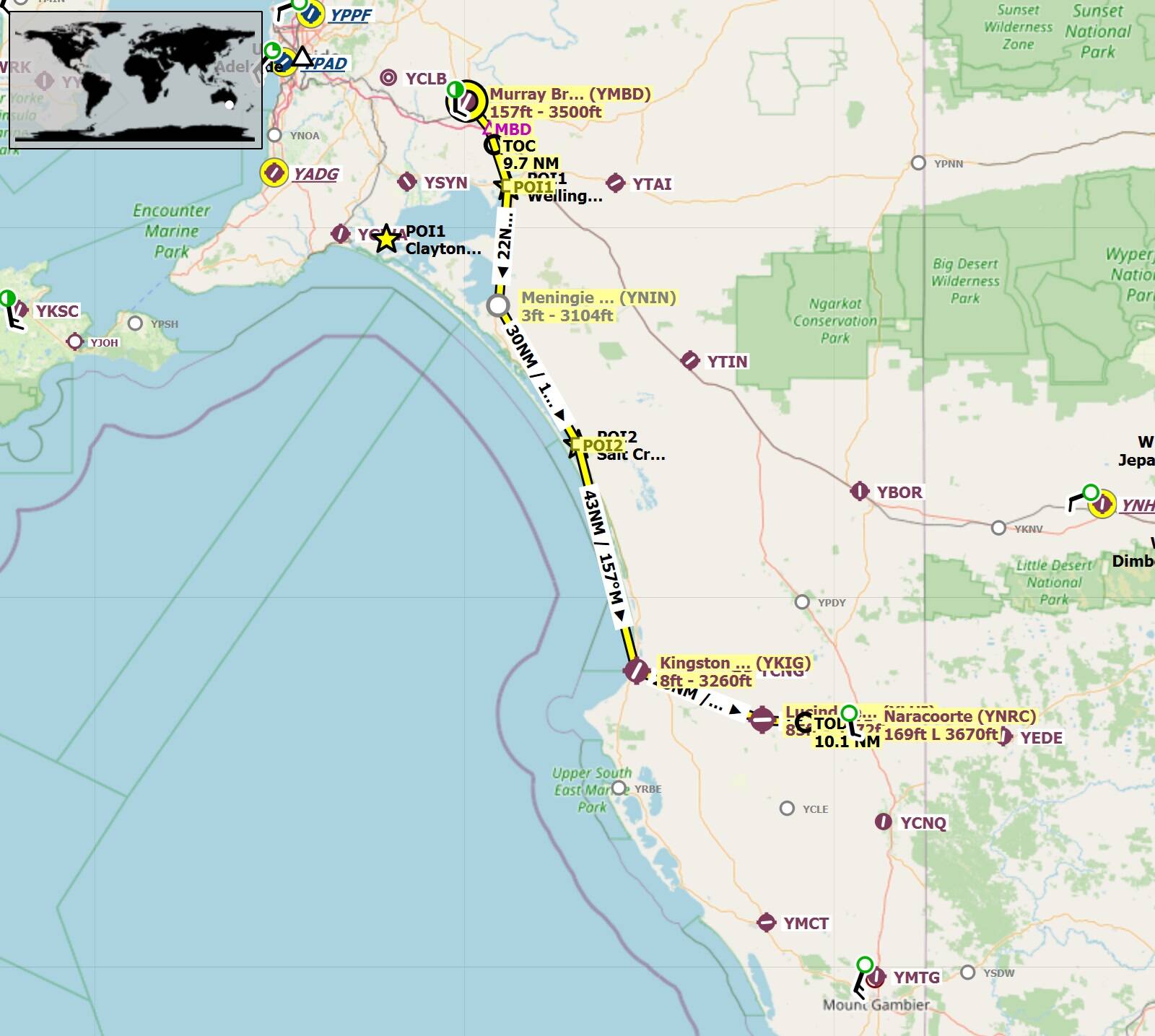 Aussie Group Flights Team: VATSIM VFR Naracoorte to Murray Bridge ...