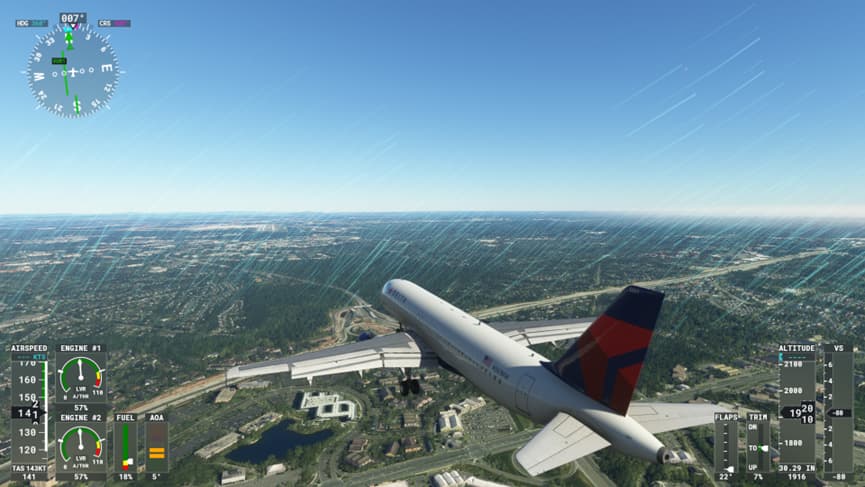 Blue lines in the sky - Miscellaneous - Microsoft Flight Simulator Forums