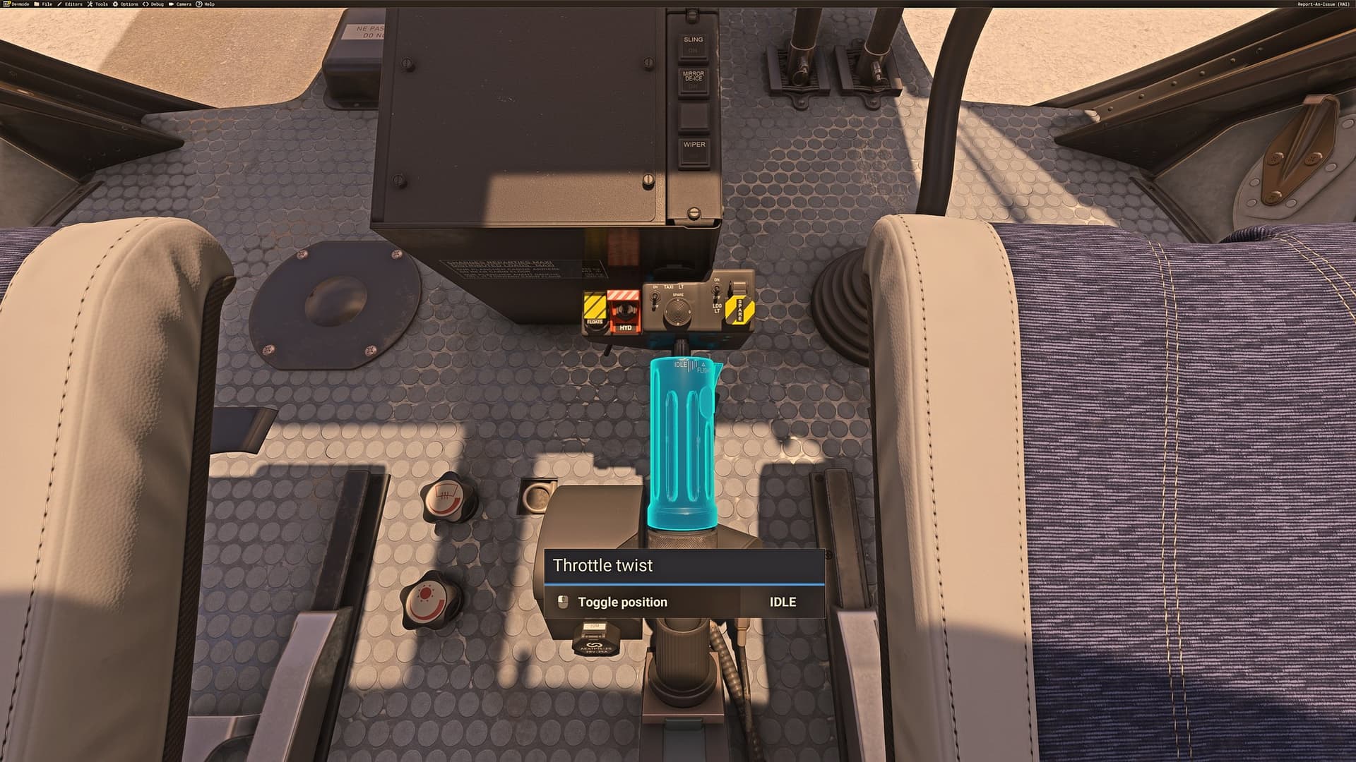 H125 helicopter / After setting the throttle to "idle", the engine and ...