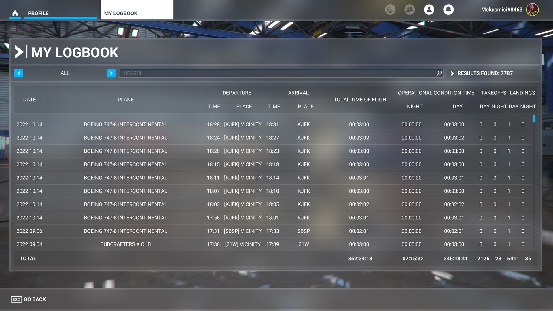 Logbook not logging - Miscellaneous - Microsoft Flight Simulator Forums