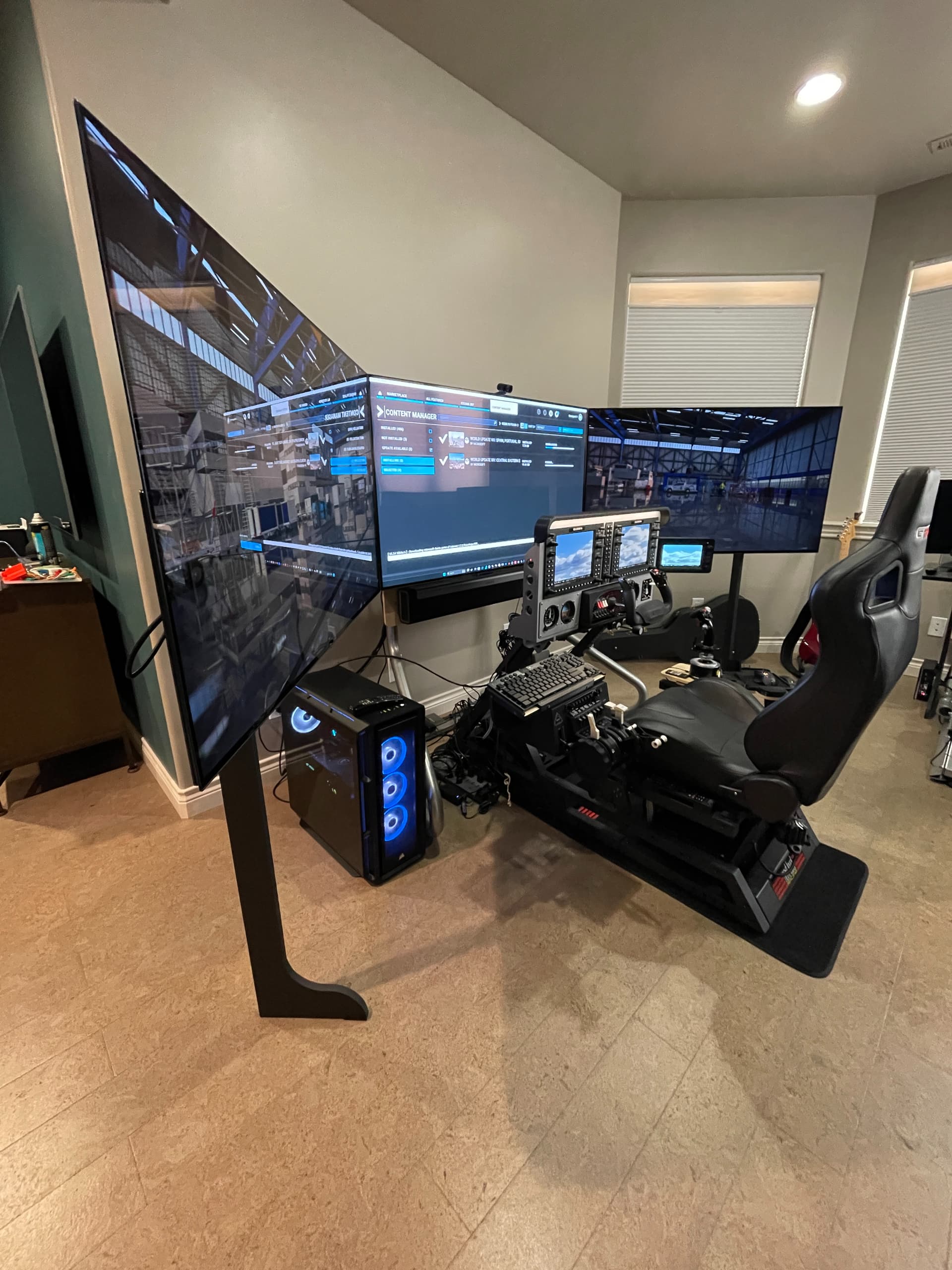 3 TV stand - buy or build? - Home Cockpit Builders - Microsoft Flight ...