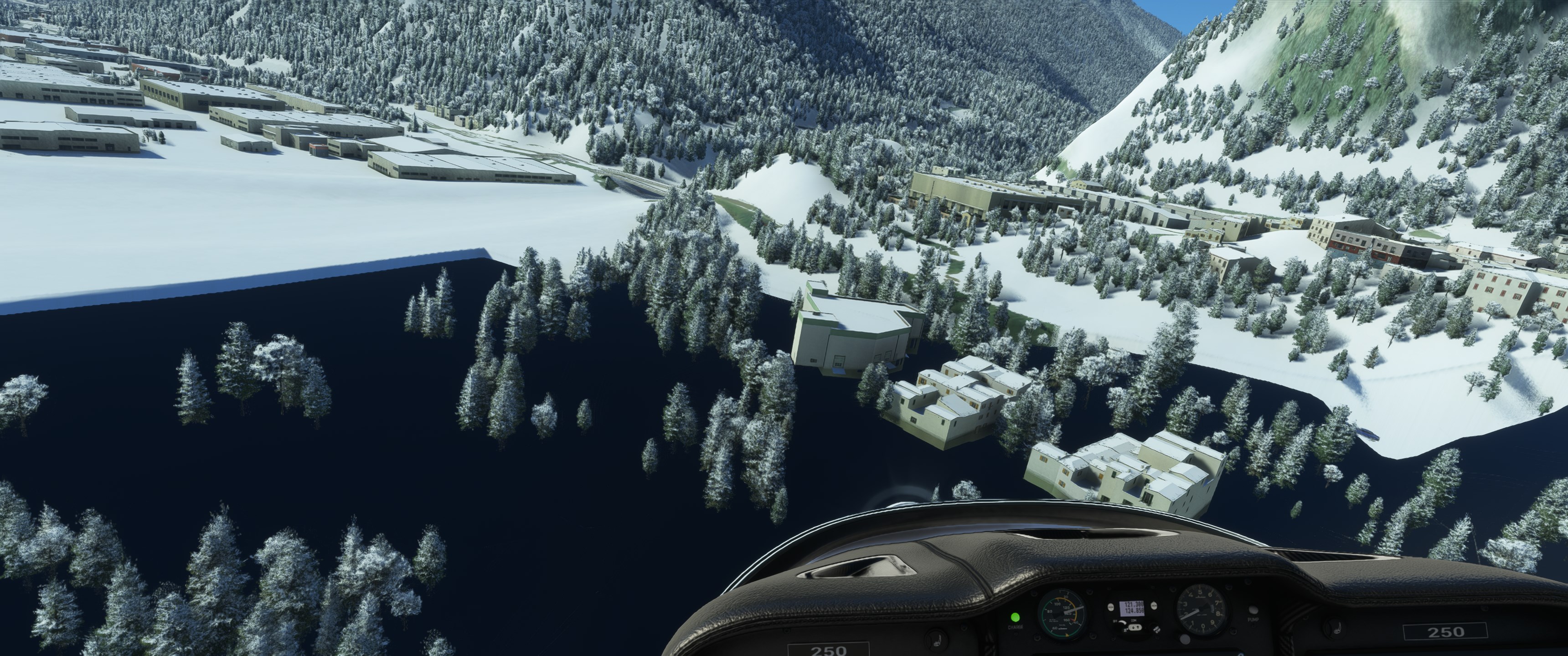 The terrain disappears as the plane moves forward - Scenery and ...