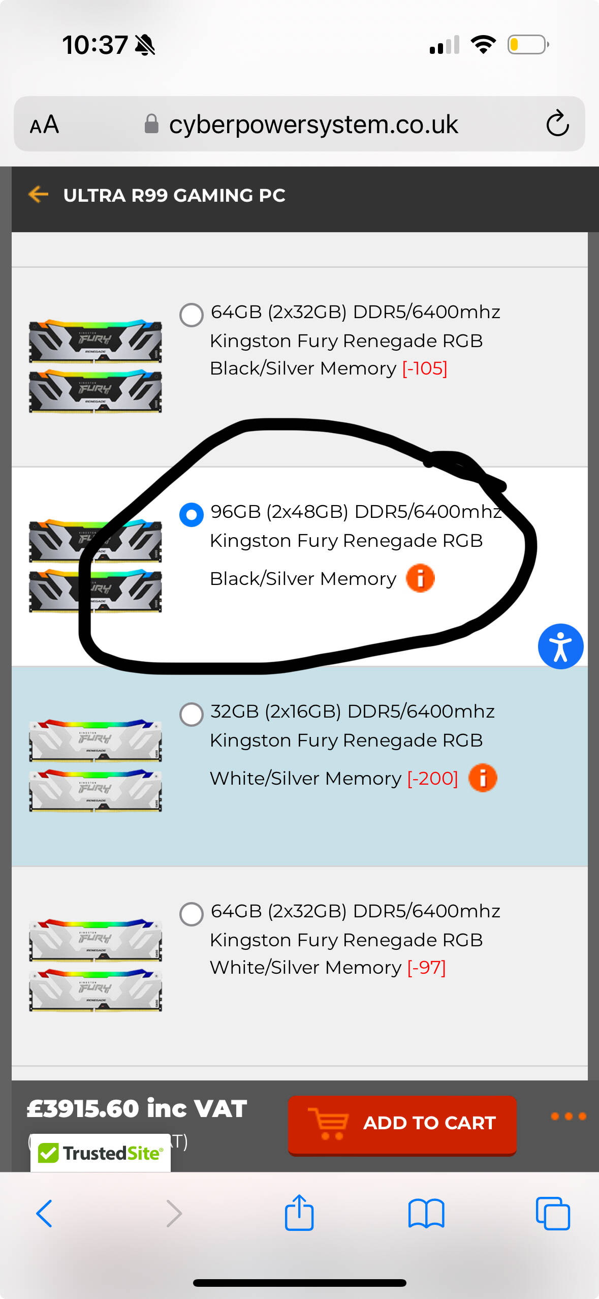RAM for the MSI MPG CARBON X870e Motherboard - Hardware & Peripherals ...